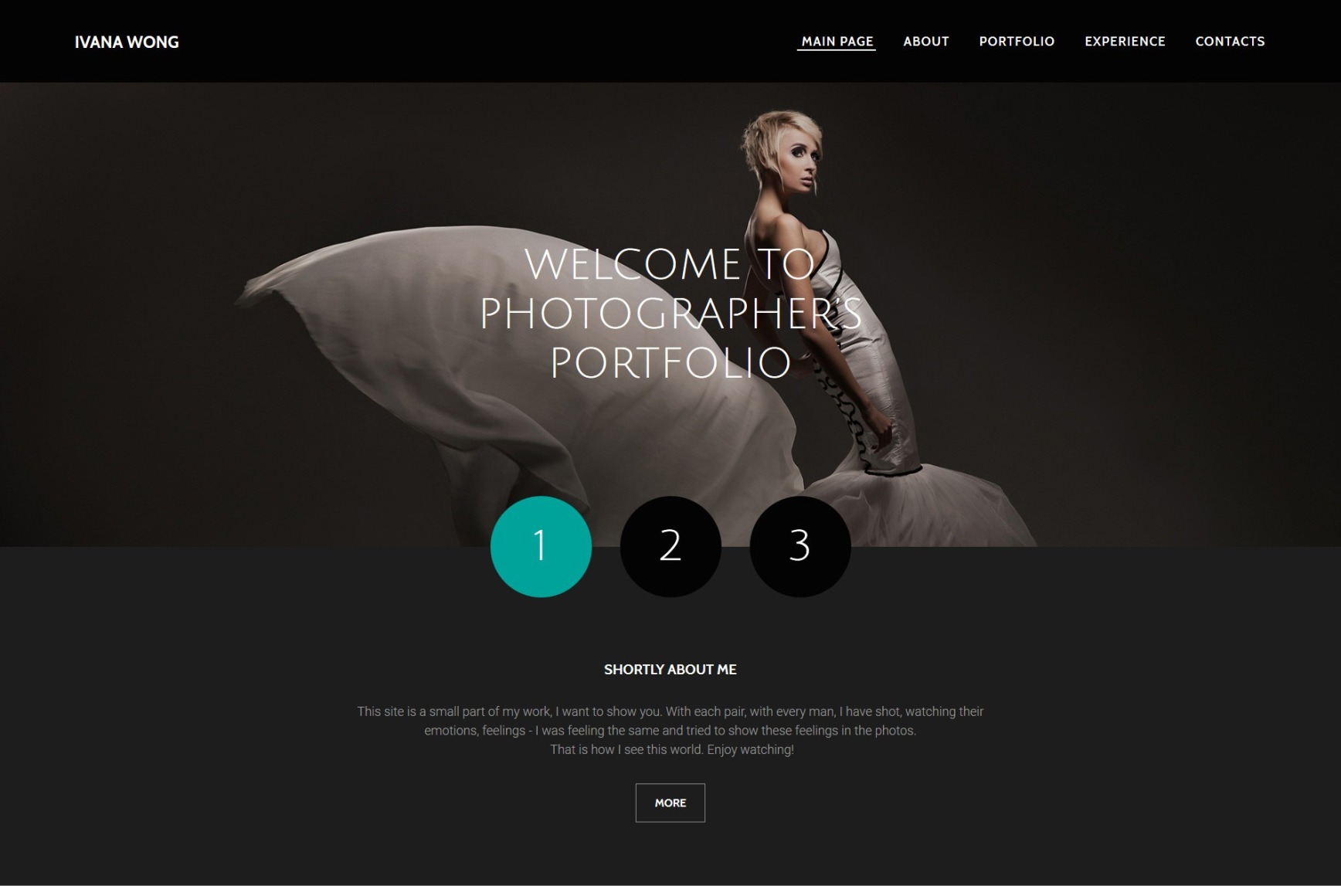 Portfolio Layout Template with a Gallery - MotoCMS