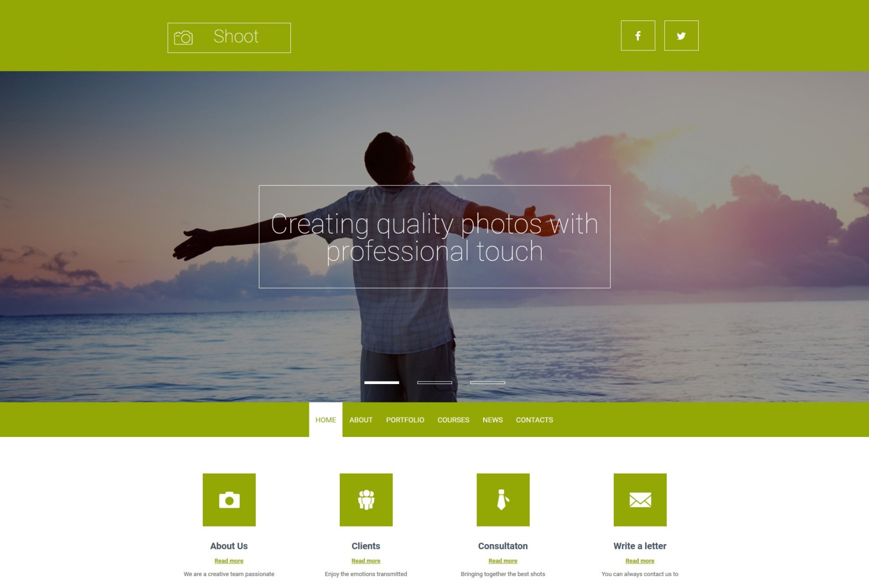 Portfolio Template Design for Photographers and Creatives - MotoCMS