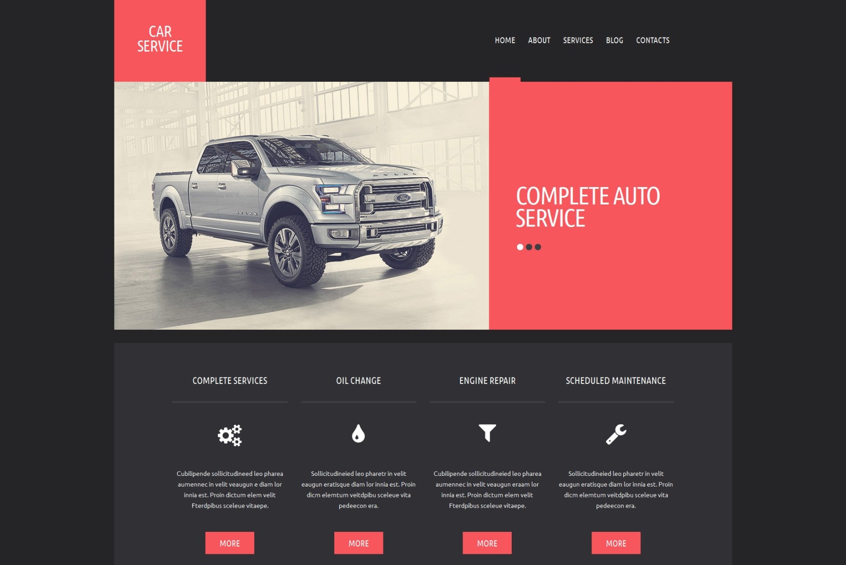 Auto Repair Shop Website Design for Car Mechanic - MotoCMS