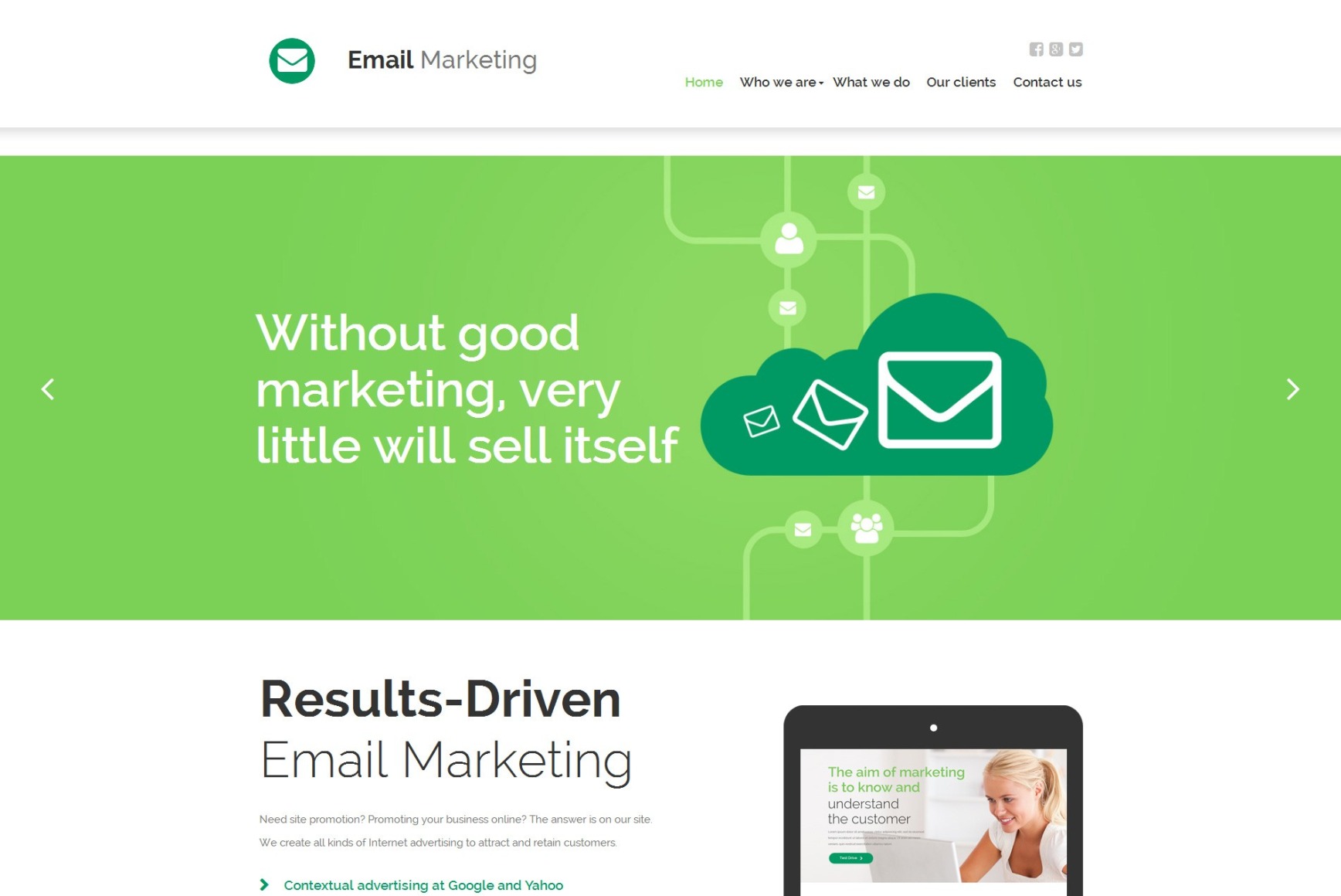 Email Marketing Website Design for Internet Sites - MotoCMS