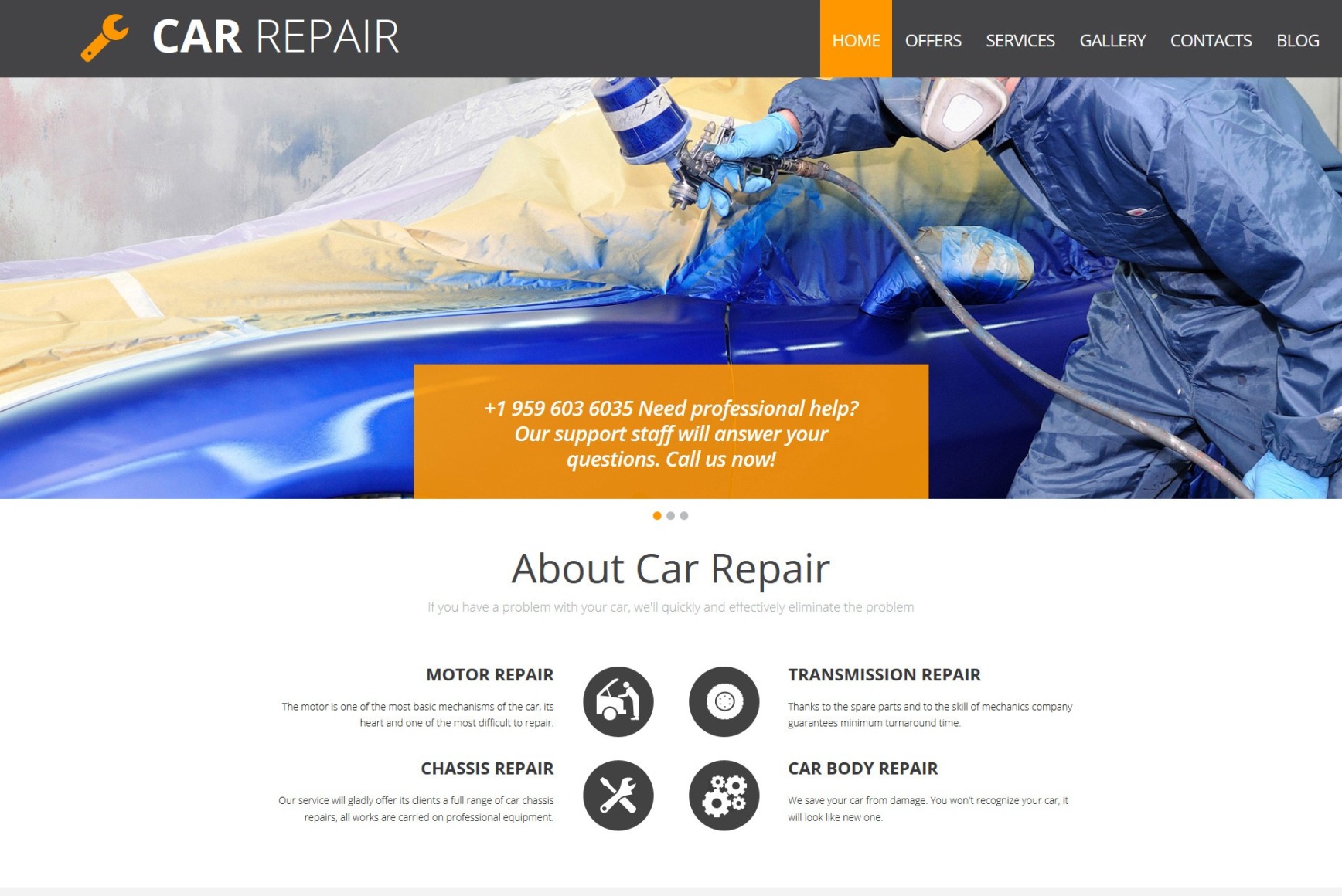 Auto Service Website Template for Car Repair - MotoCMS