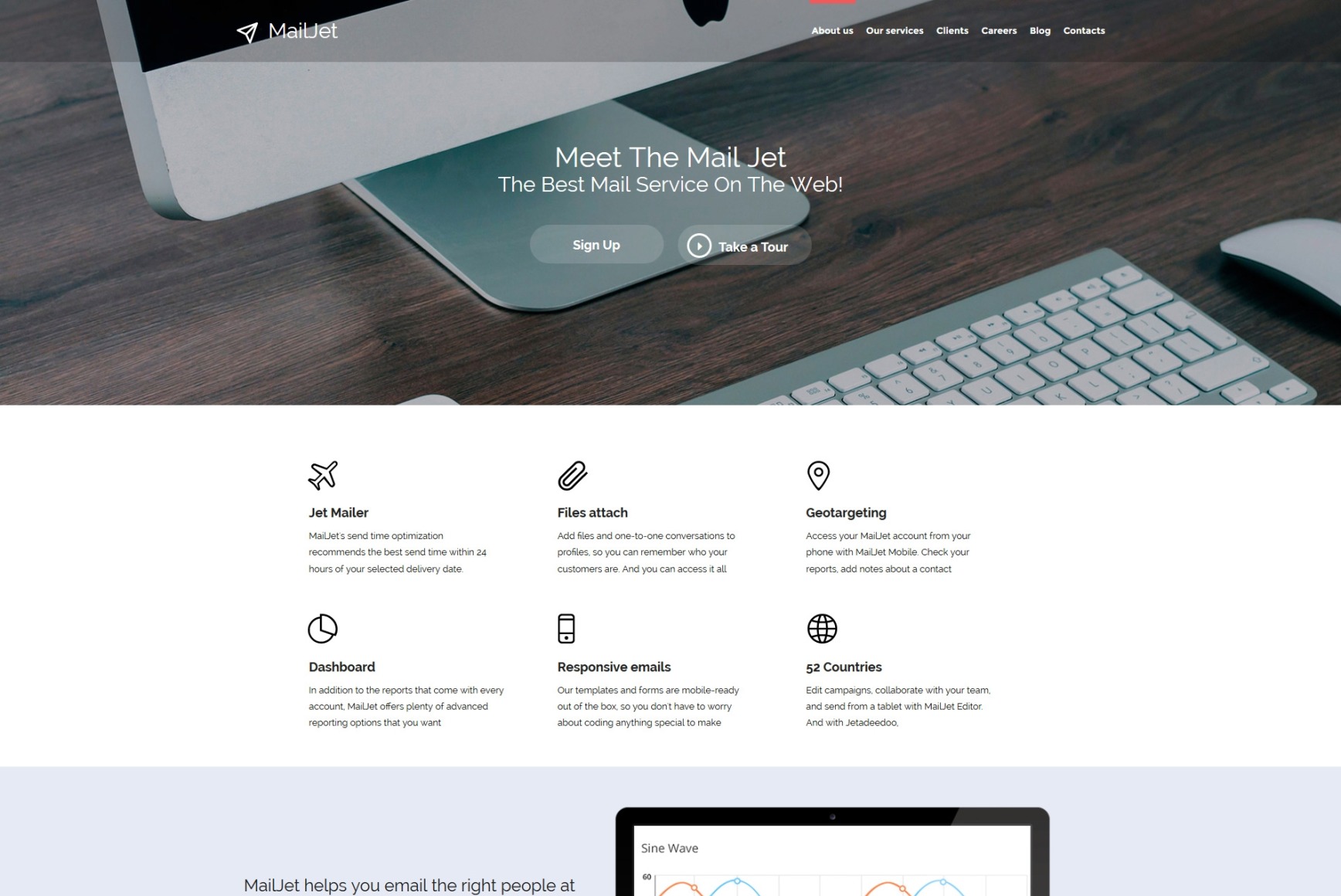 Email Website Template for Online Mailbox Service - MotoCMS