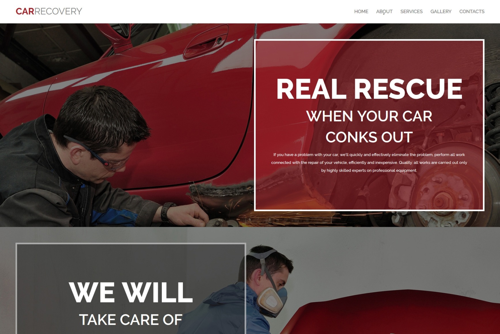 Car Repair Website Design for Full Car Service - MotoCMS