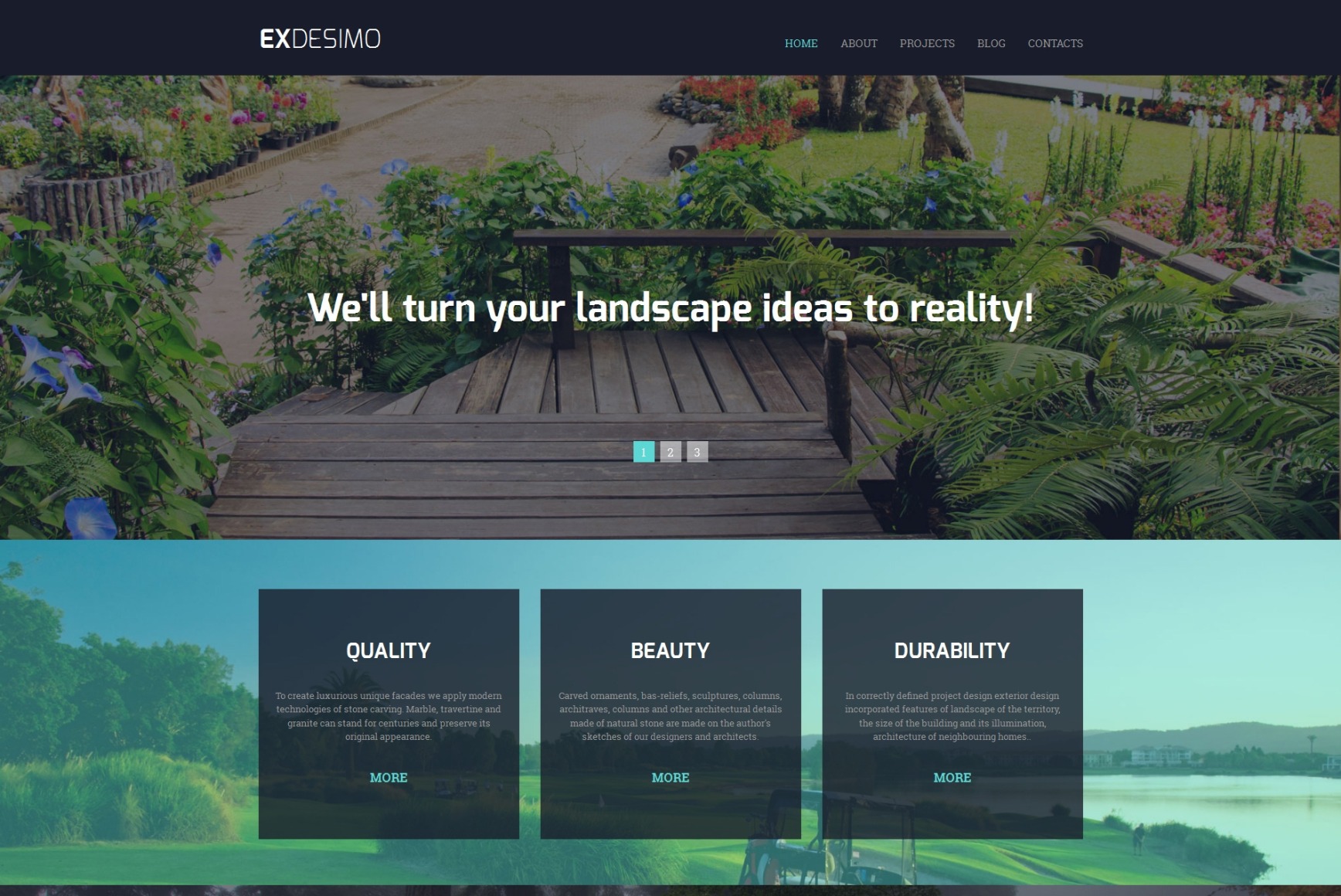 Garden Website Design for Exterior Designers - MotoCMS