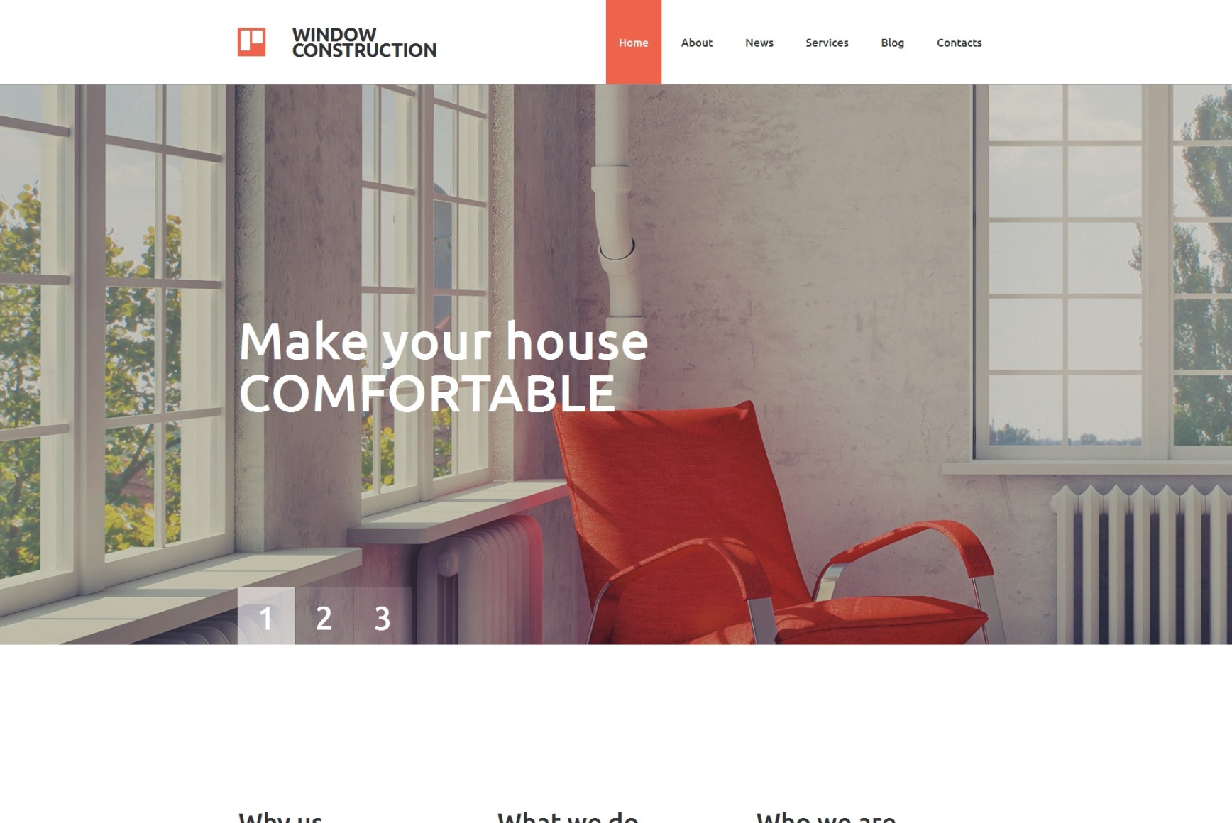Window Website Template for Window Installation Service - MotoCMS