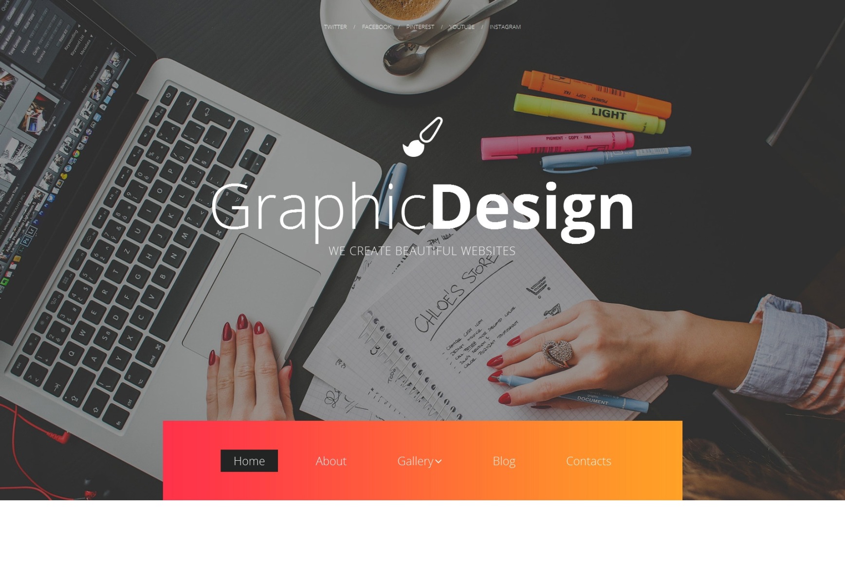 Graphic Design Website Template with Blog - MotoCMS