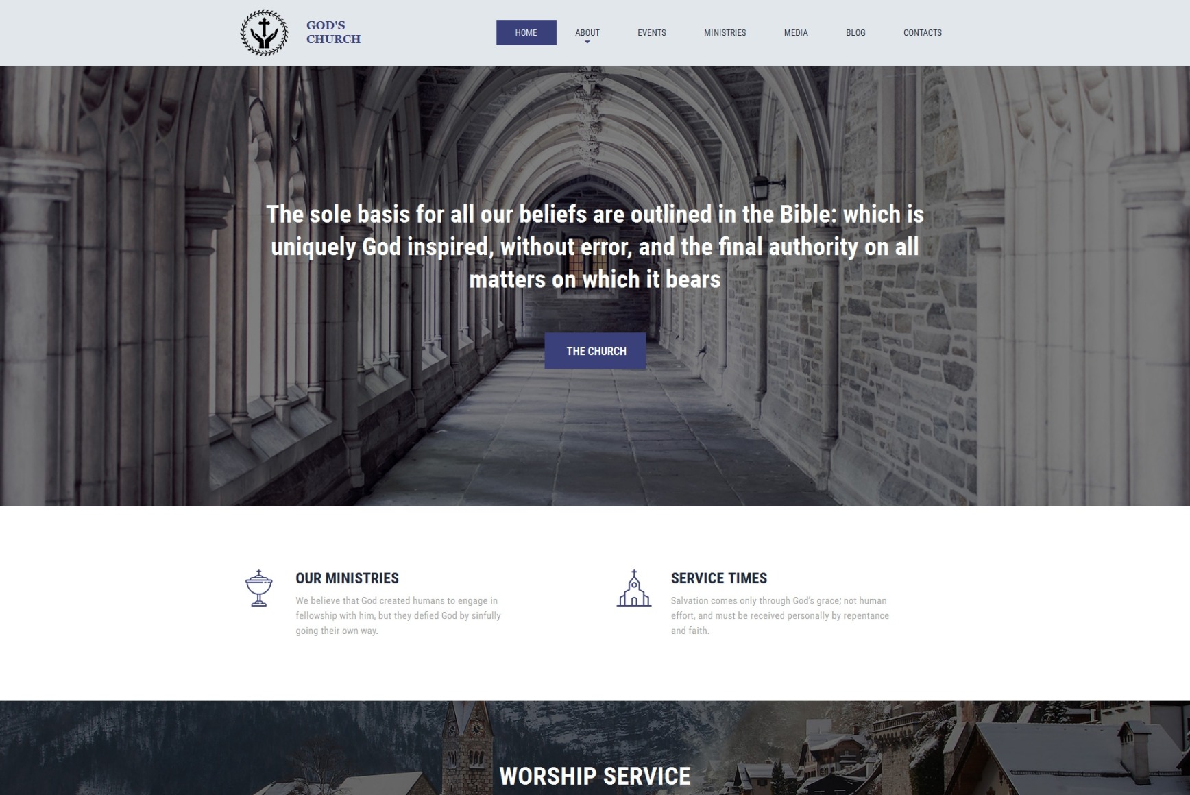 Best Church Website Design Template for Religious Site - MotoCMS