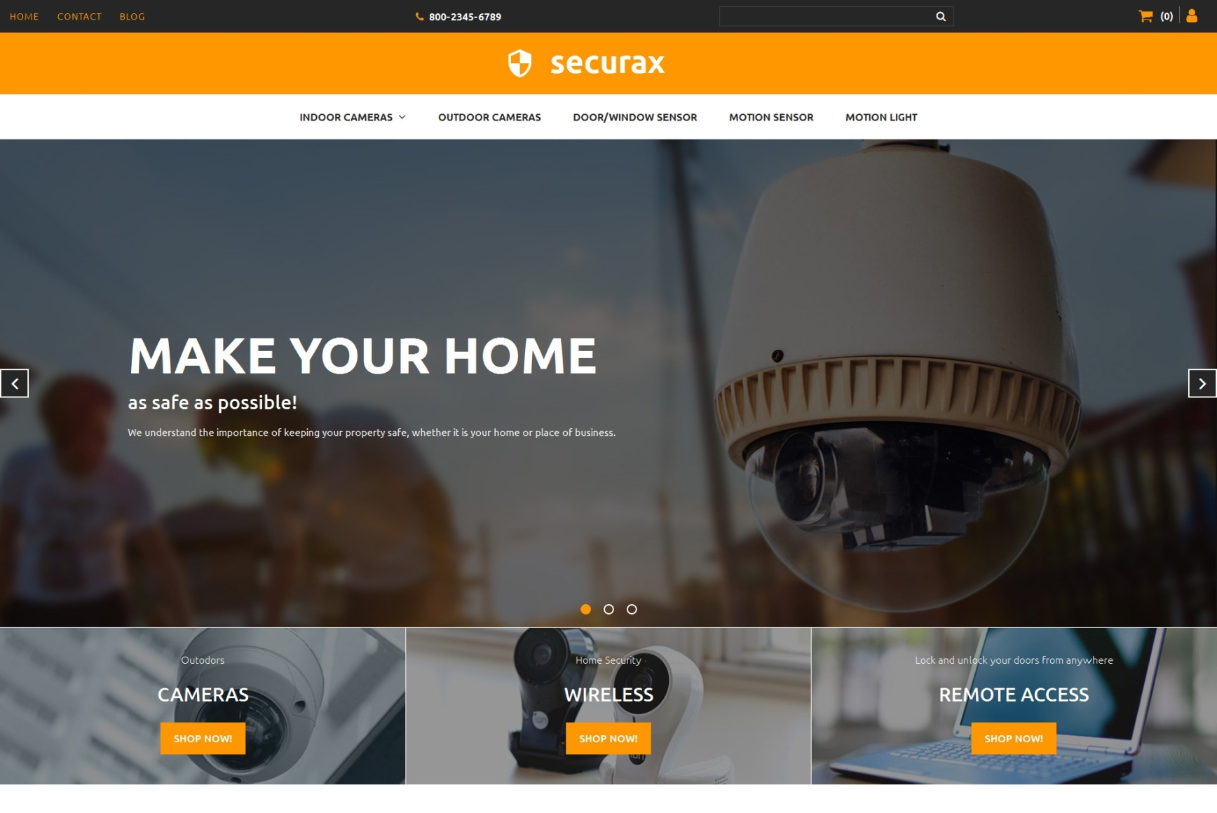 Security Systems Website Template for Online Store - MotoCMS