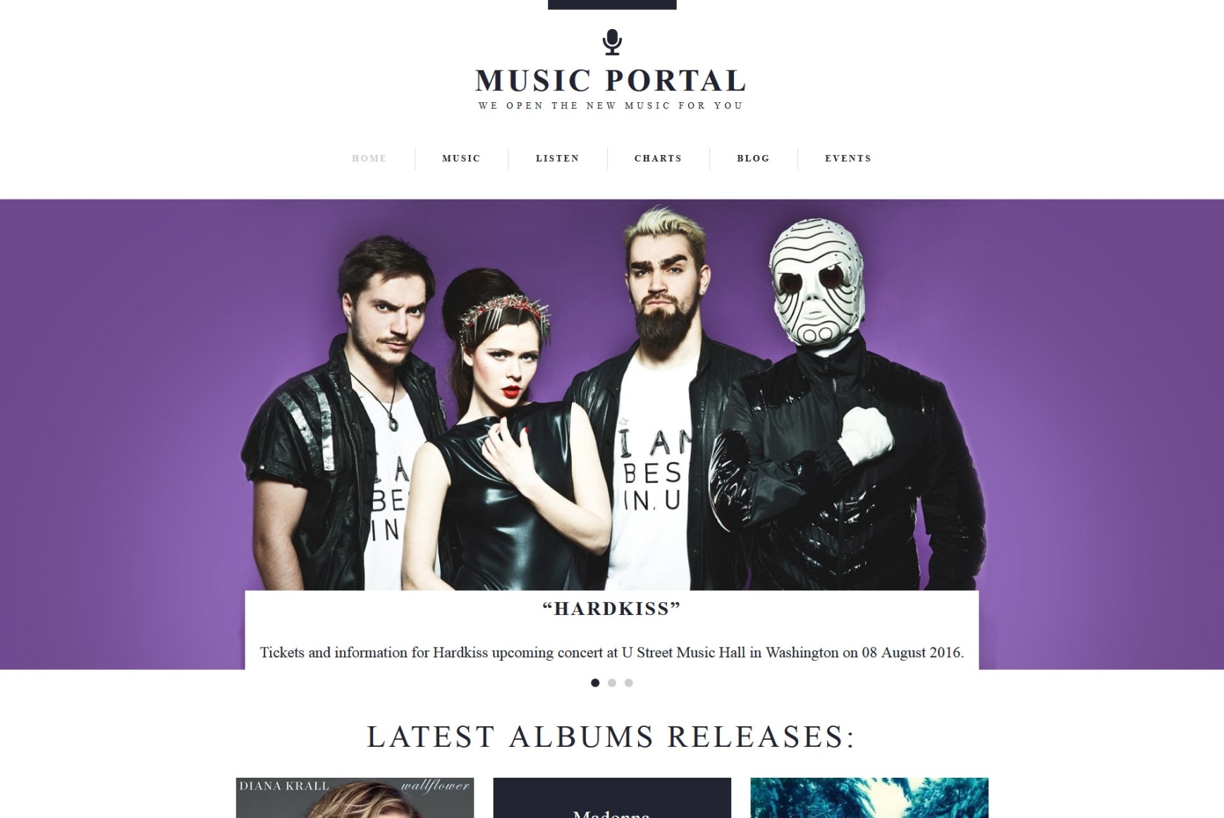 Music Portal Website Template for Music Sites - MotoCMS