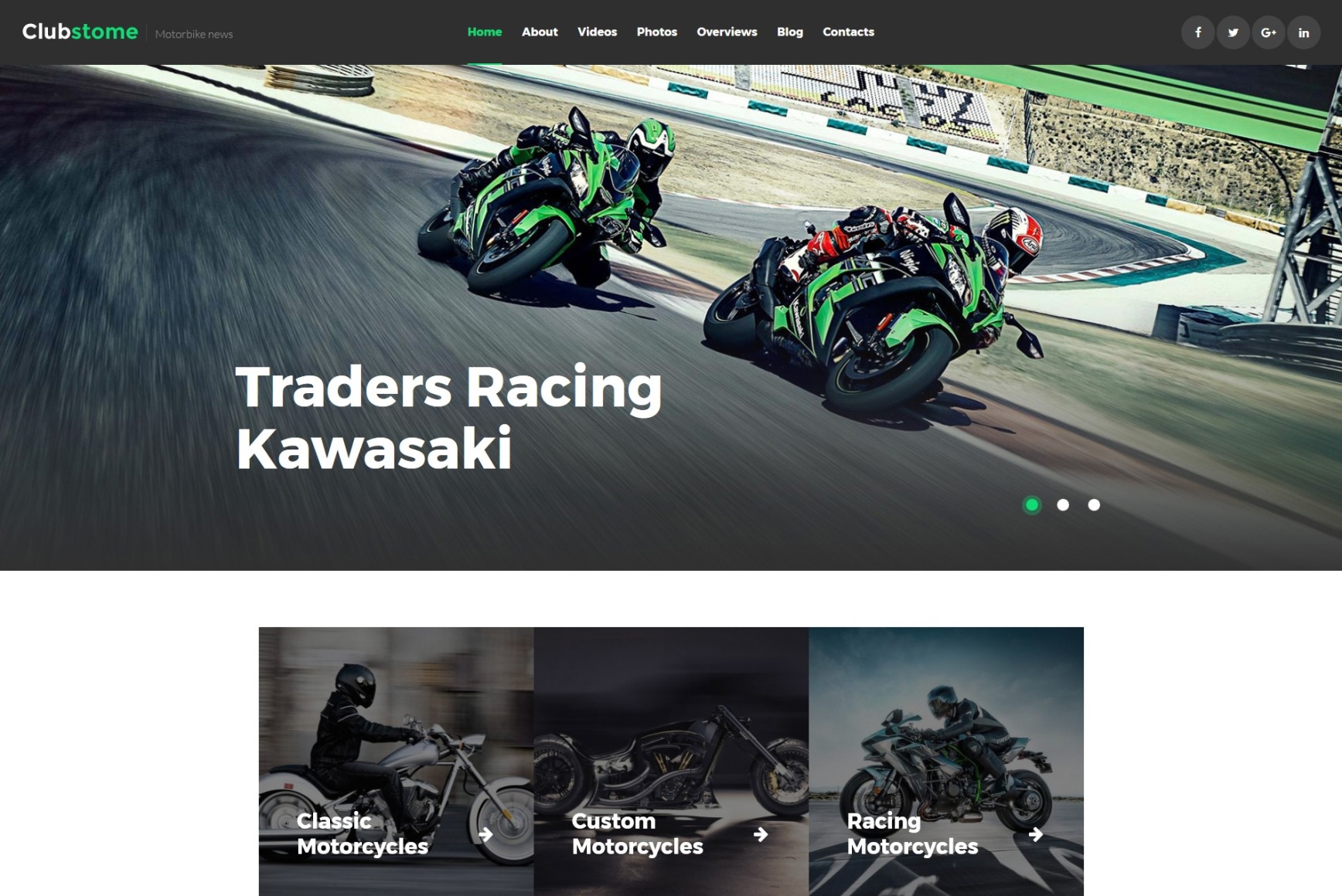 Motorbike Website Template for Motorcycle News Blog - MotoCMS