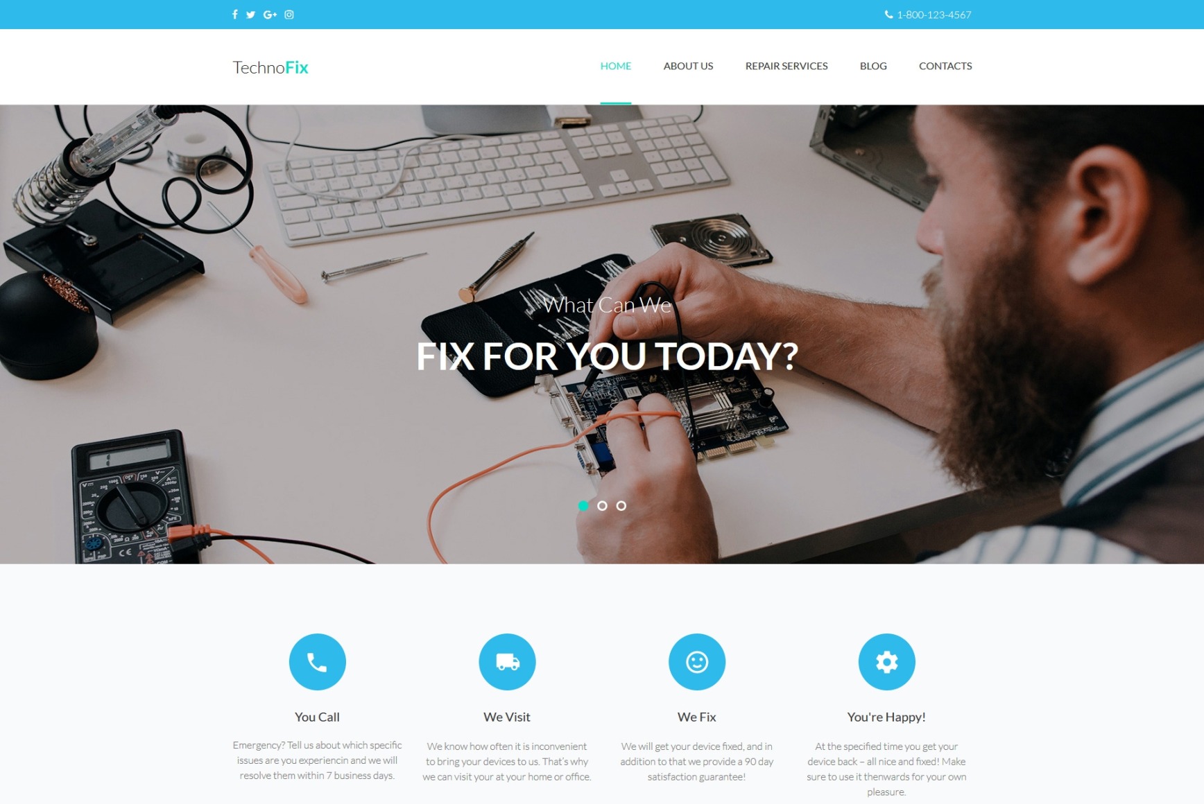 Computer Repair Website Template for PC Service Center - MotoCMS