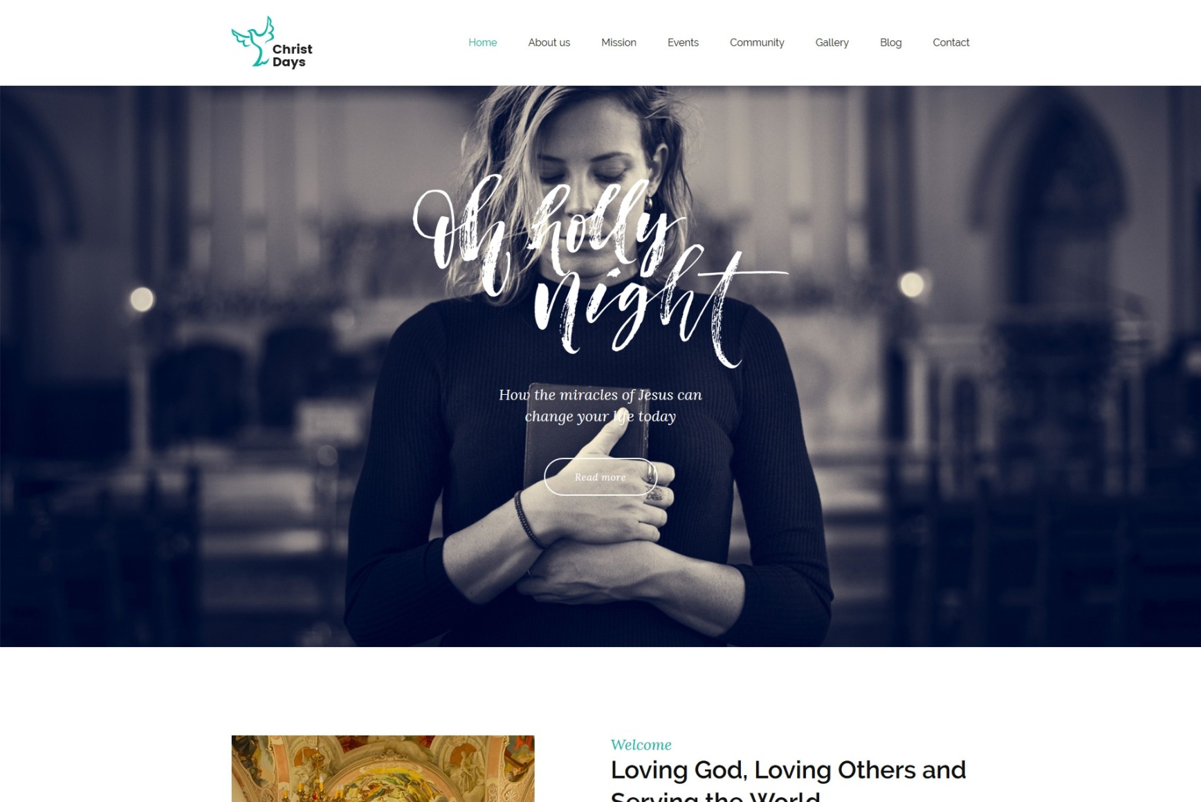 Religious Website Design Template for Church - MotoCMS
