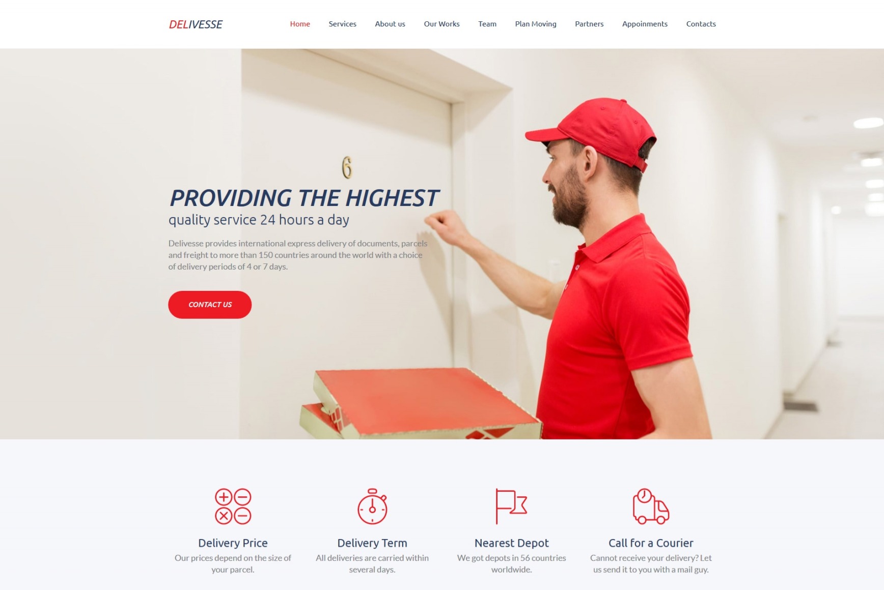 Delivery Services Website Template for Parcel Companies - MotoCMS