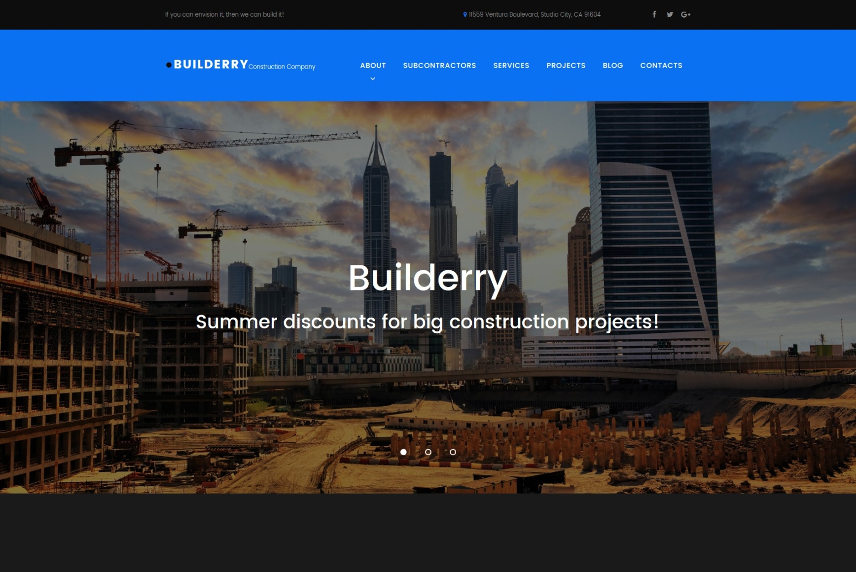 Building Company Website Template For Construction Site MotoCMS