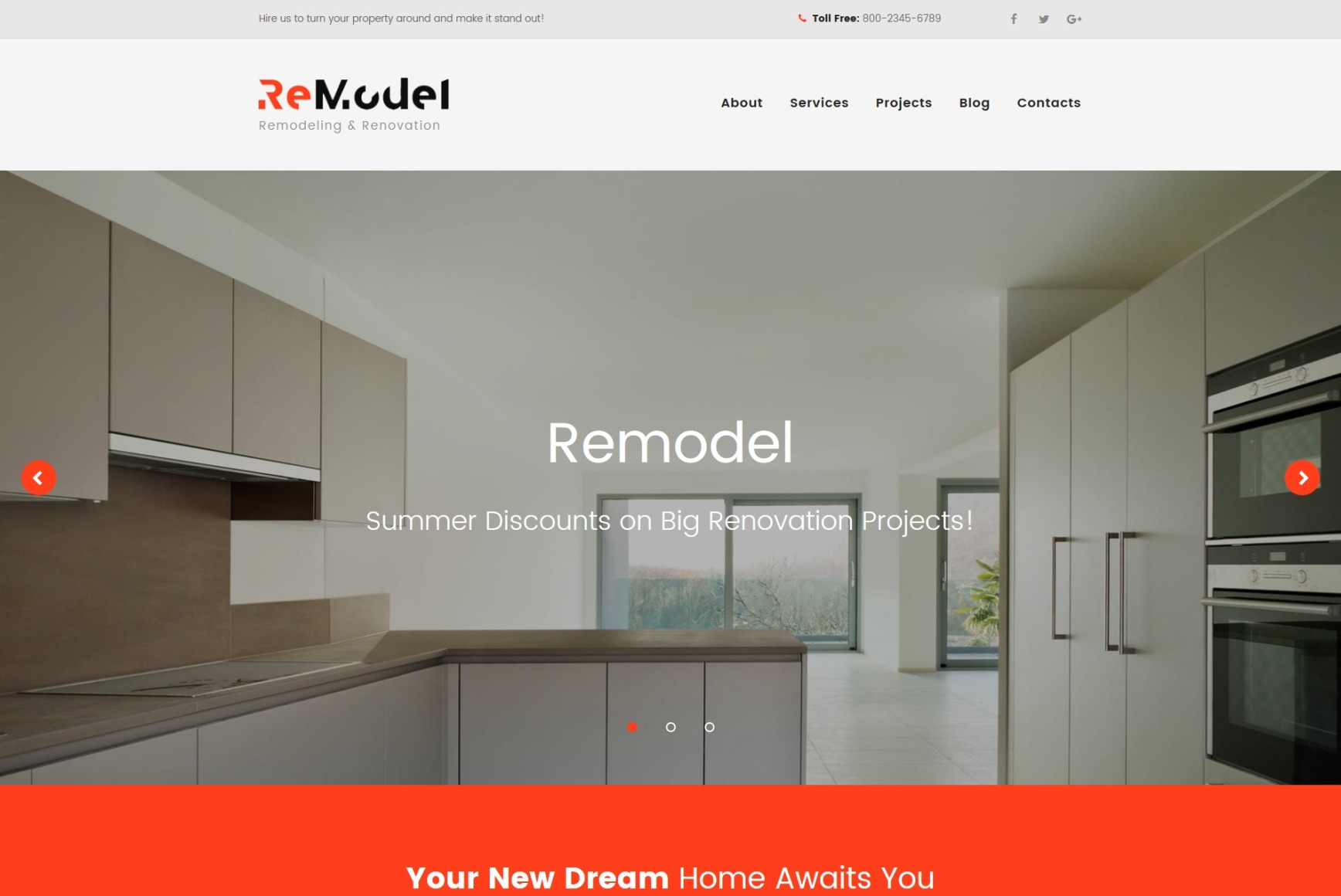 Remodeling Website Design for Home & Office Services - MotoCMS