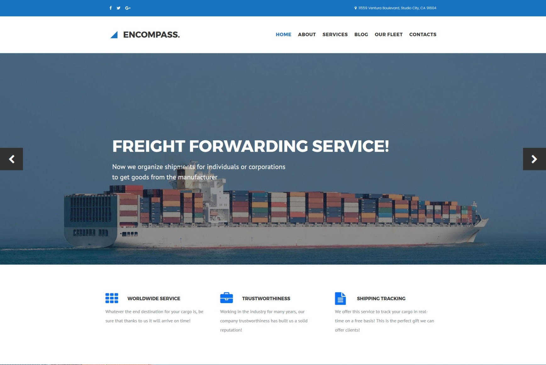 Freight Forwarder Website Template for Freight Company - MotoCMS