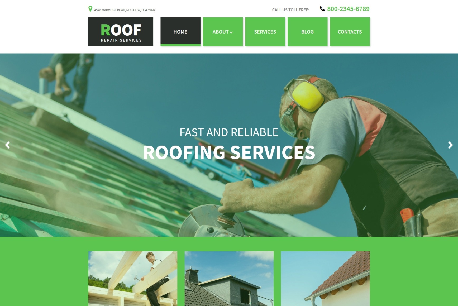 Best Roofing Website Design for Roof Repair Services - MotoCMS