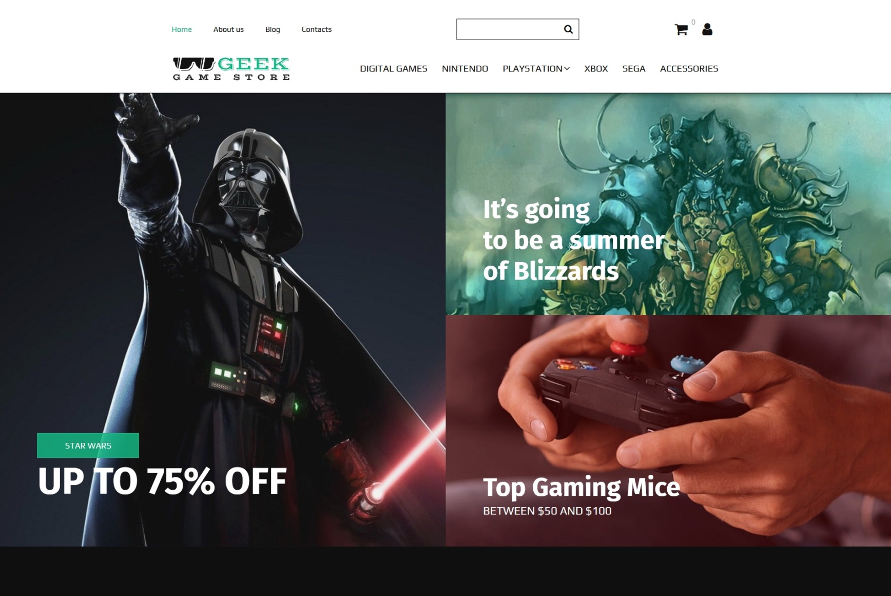 Game Store Website Template for Online Gameshops - MotoCMS