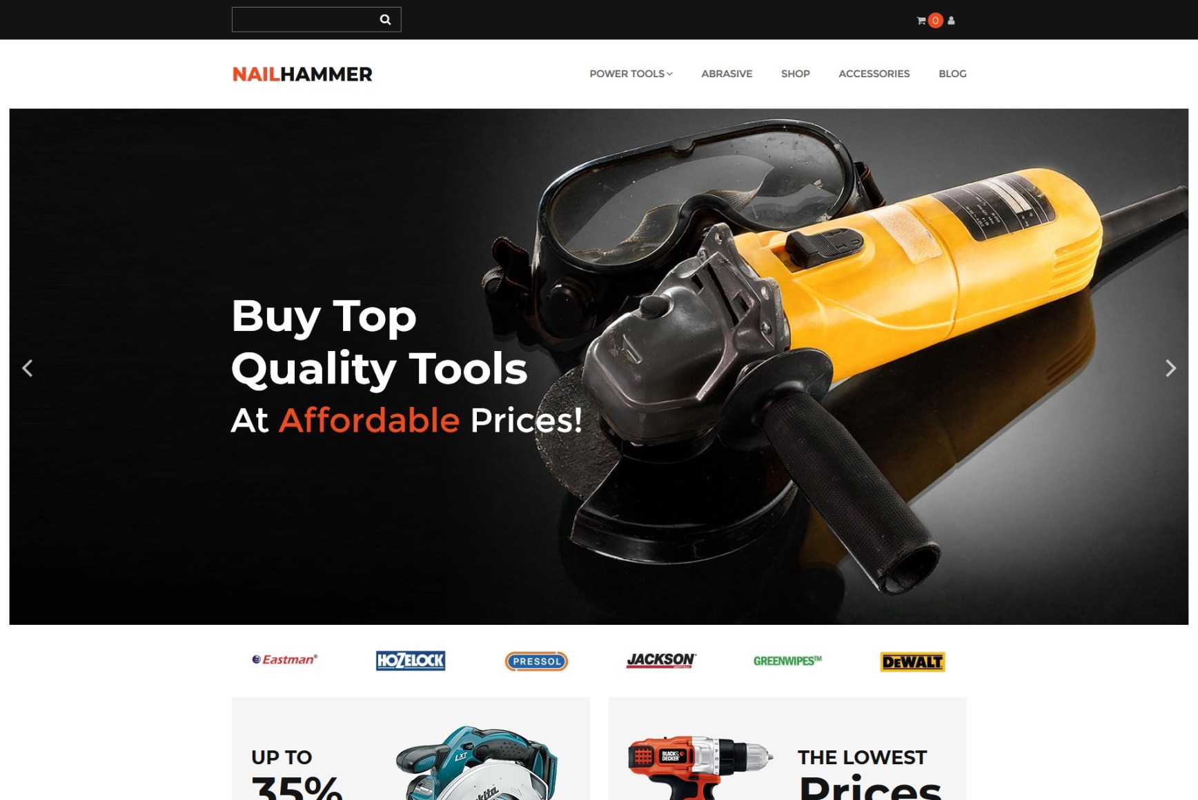 Hardware Store Website Template for Equipment Shop - MotoCMS
