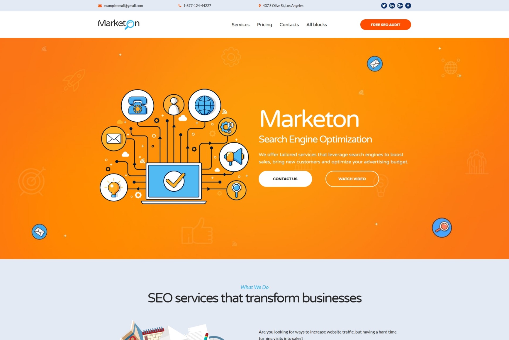 SEO Landing Page Design for SEO Company - MotoCMS