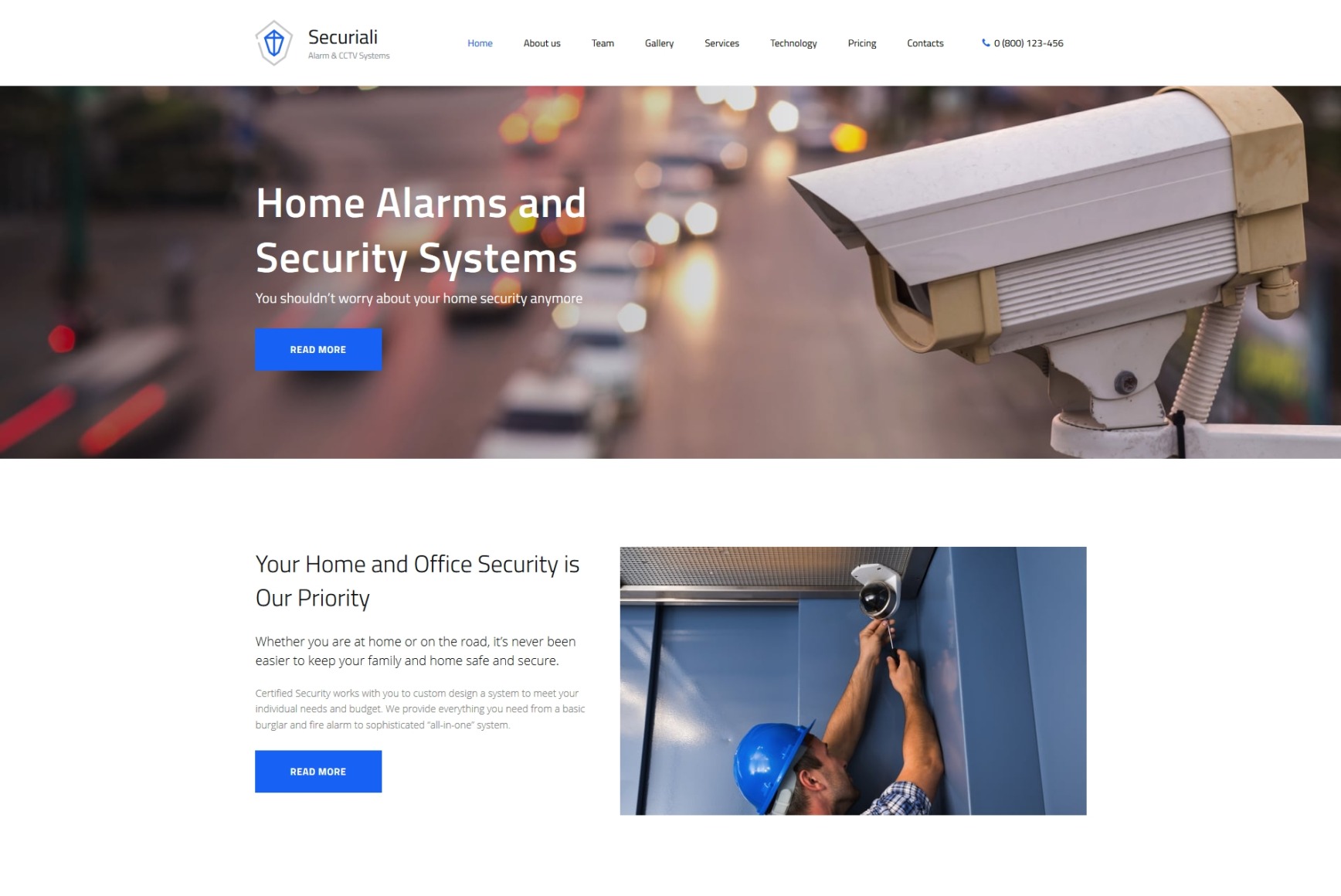 Security Website Design for CCTV Company - MotoCMS