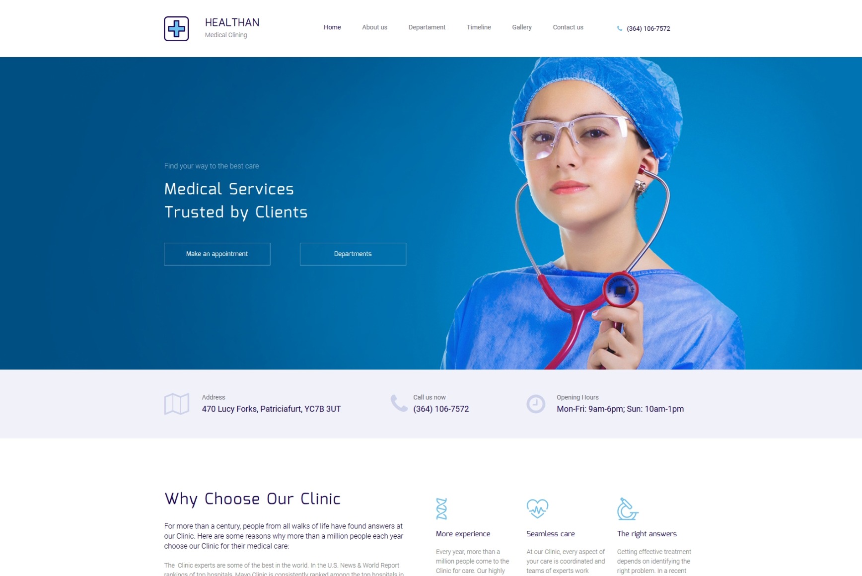 Clinic Website Template for Medical Hospital Site - MotoCMS