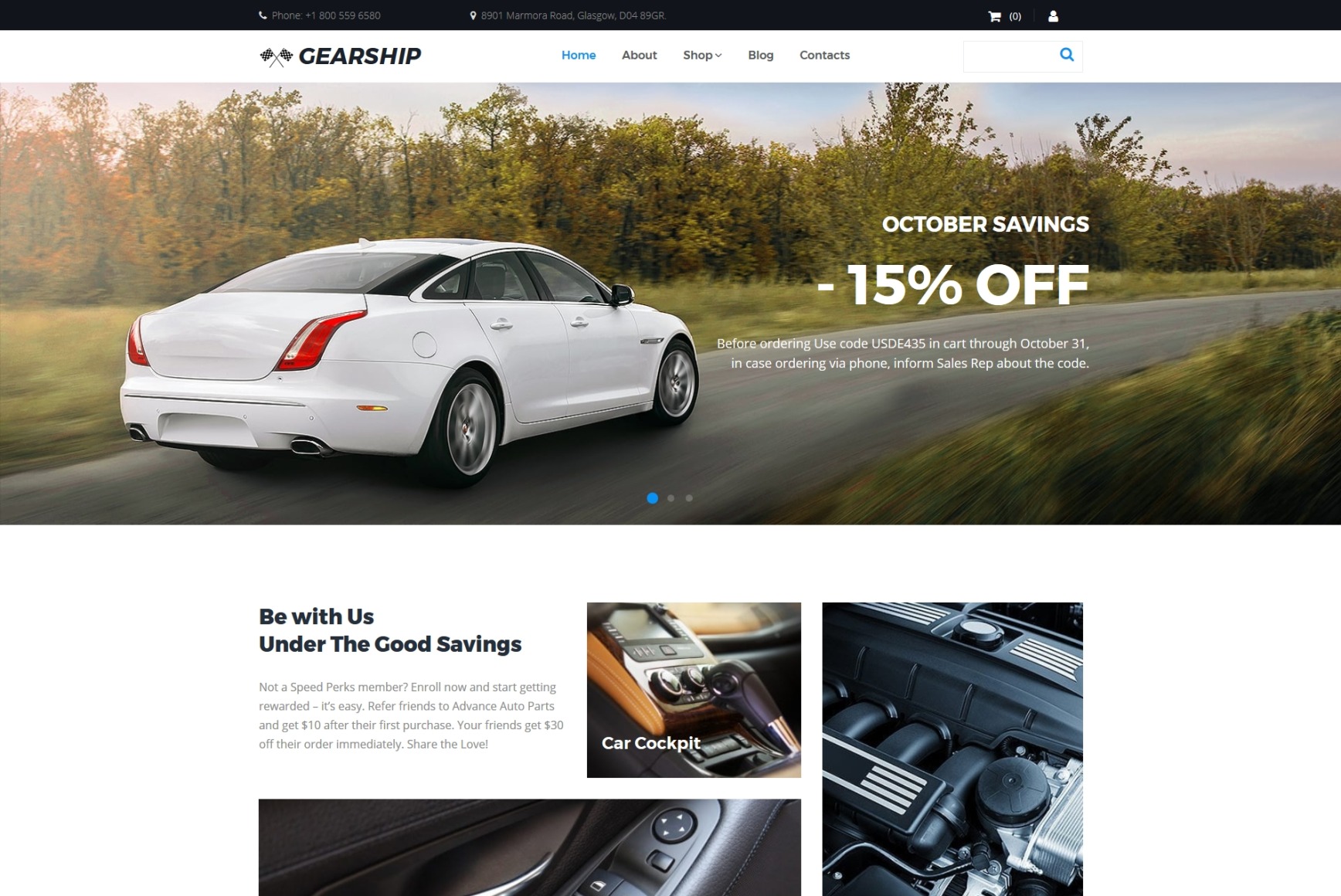 Auto Spare Parts Website Template for Online Shop - MotoCMS