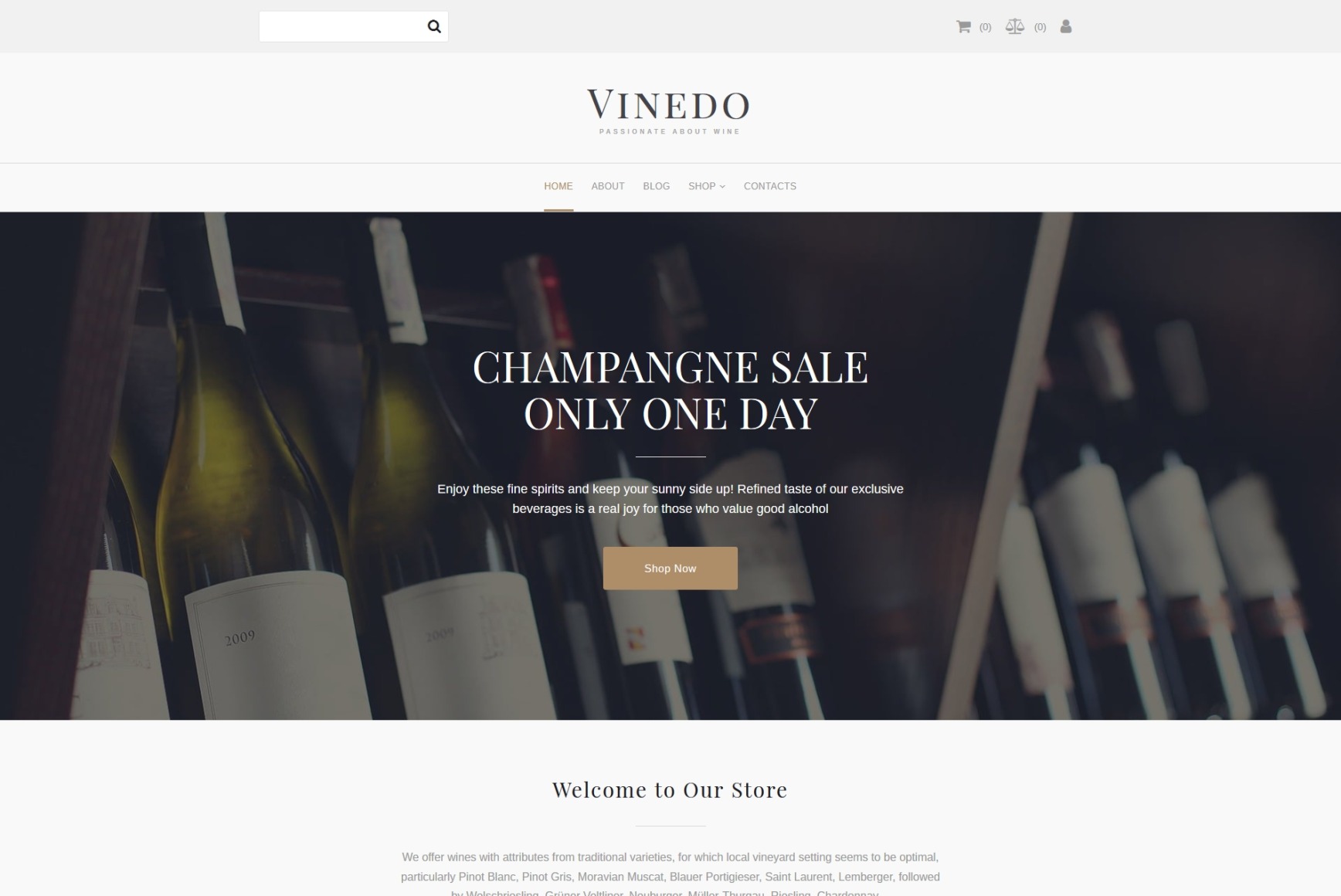 Wine Store Website Template for Wine Boutique - MotoCMS