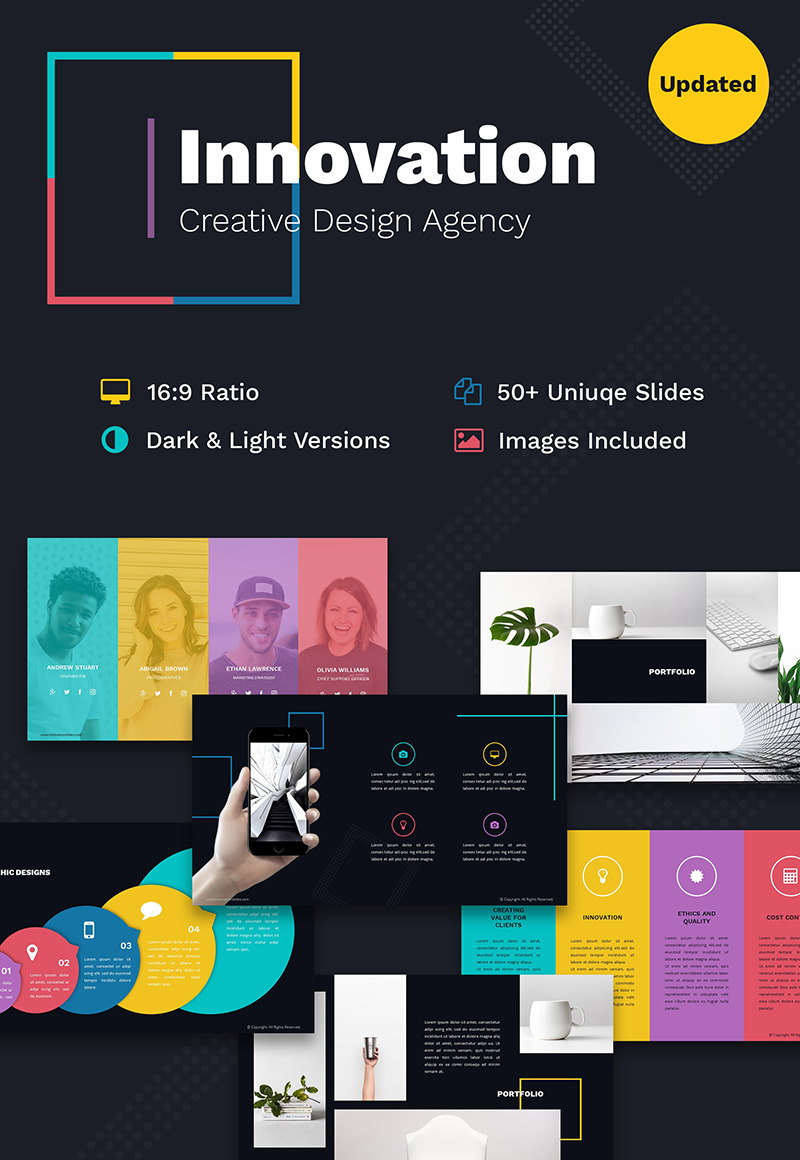 Web Design PowerPoint Template for Creative Agency - MotoCMS