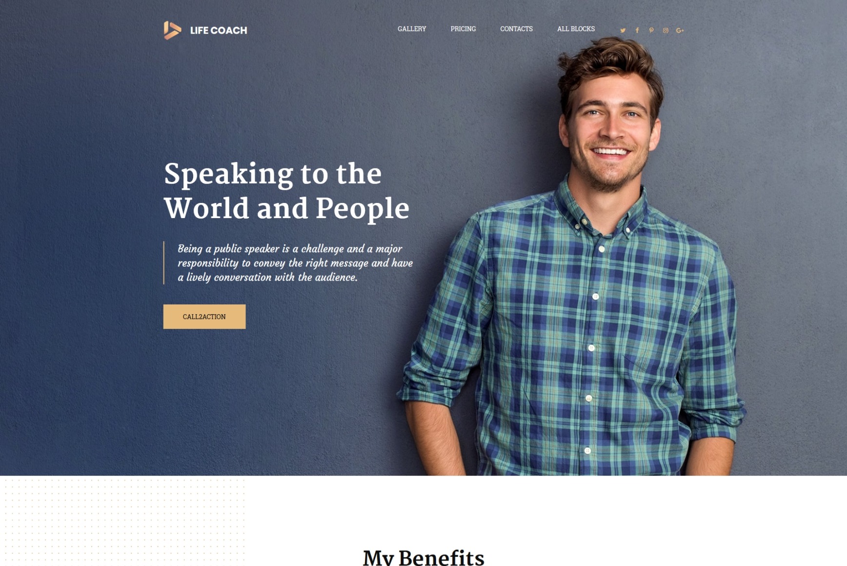 Life Coach Landing Page Template for Mentor - MotoCMS