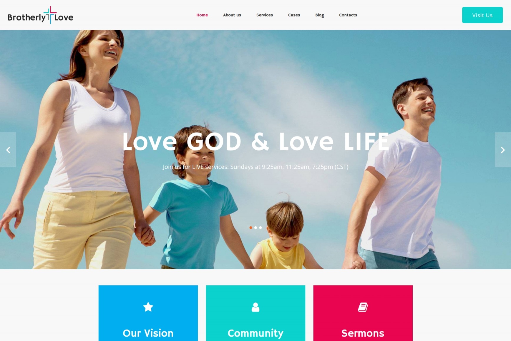 Modern Church Website Design for Religious Websites - MotoCMS