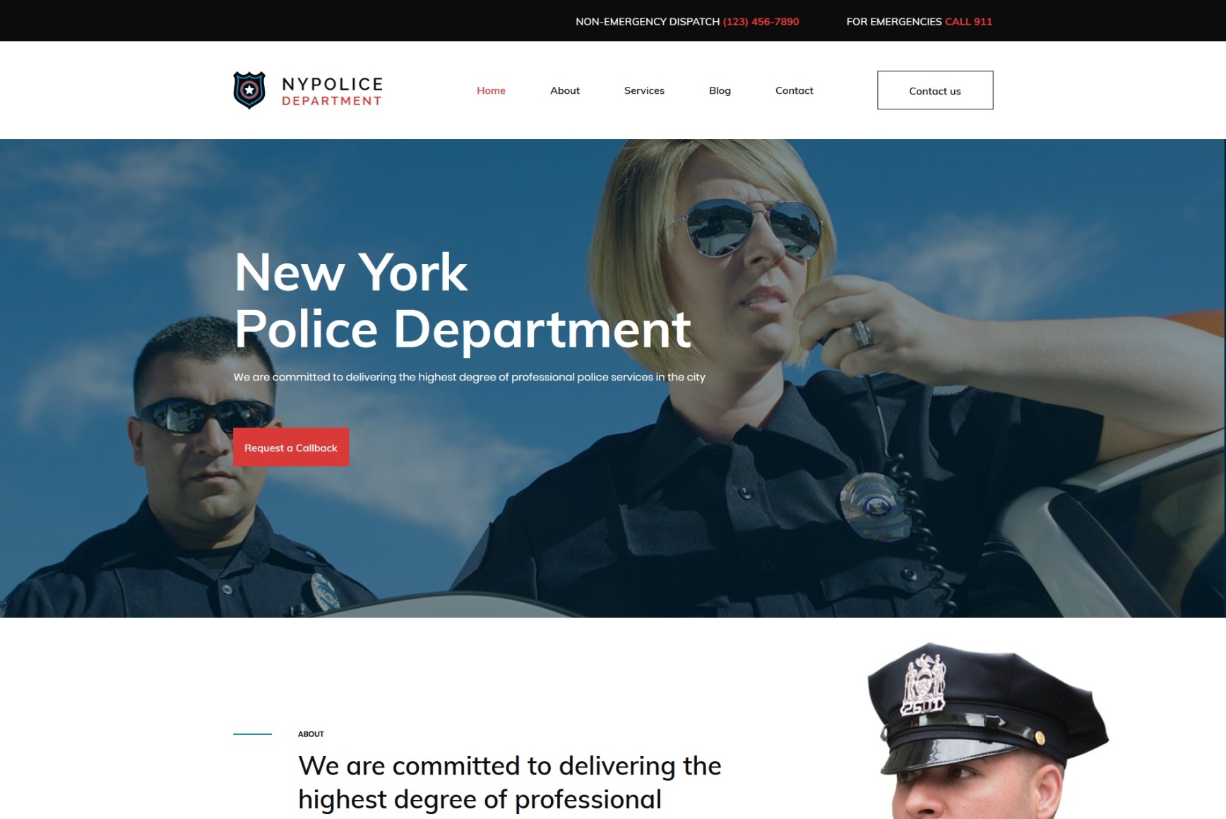 Police Department Website Template for Safety Site - MotoCMS