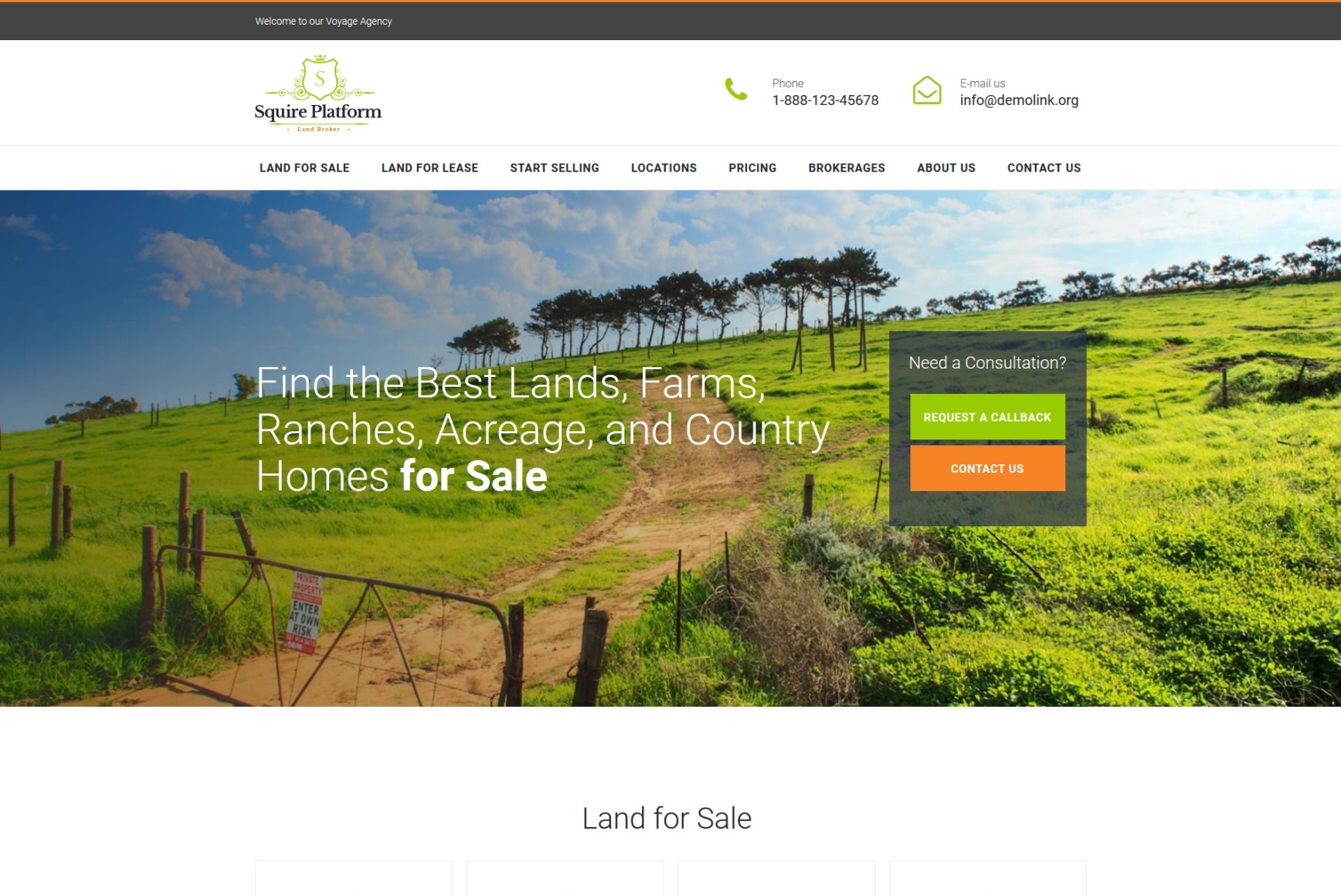 Real Estate Broker Website Template for Land Brokerage - MotoCMS