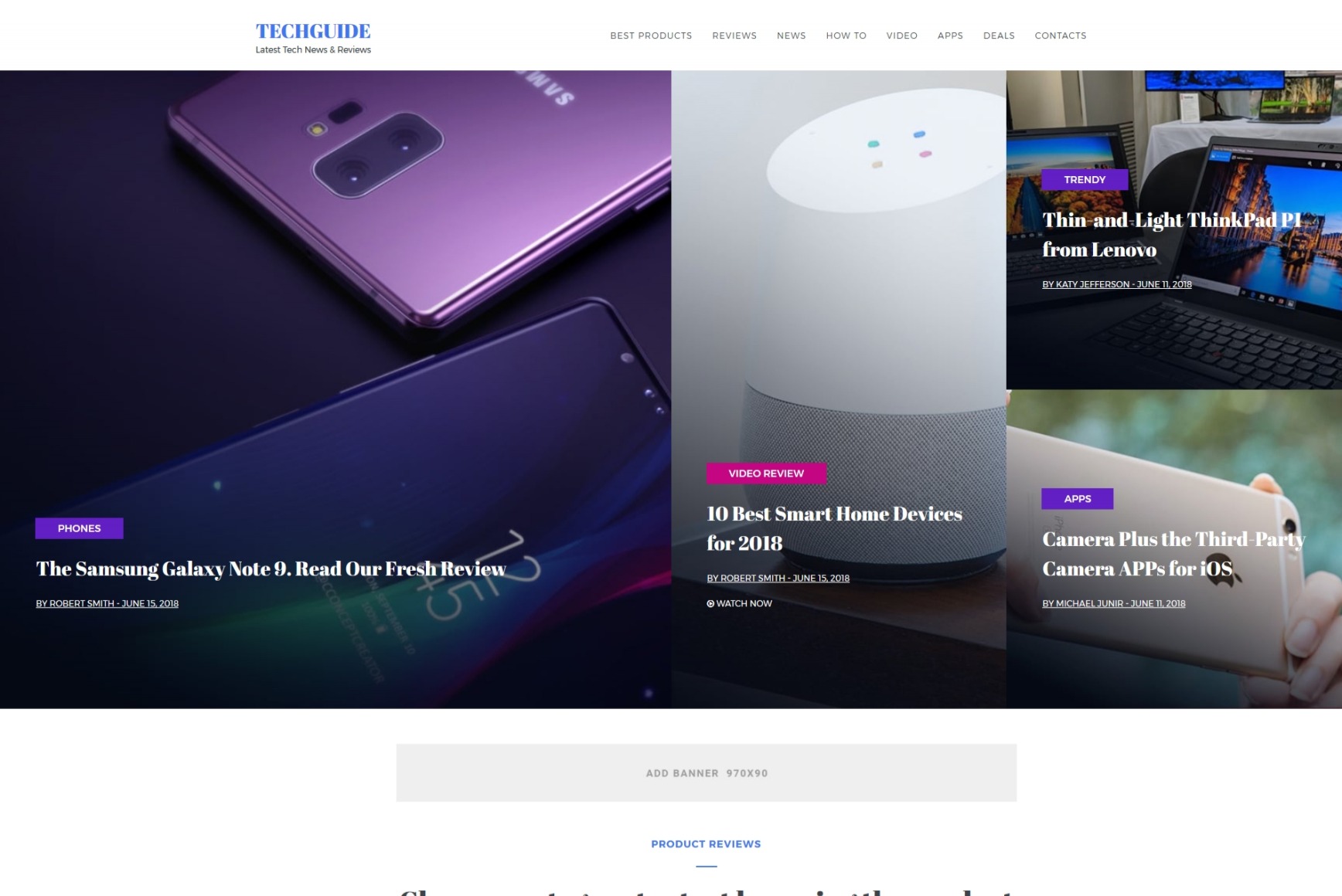 Review Website Template for Tech News Sites - MotoCMS