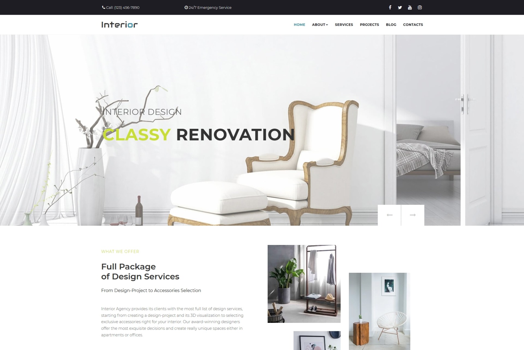 Interior Website Template for Interior Design Companies - MotoCMS