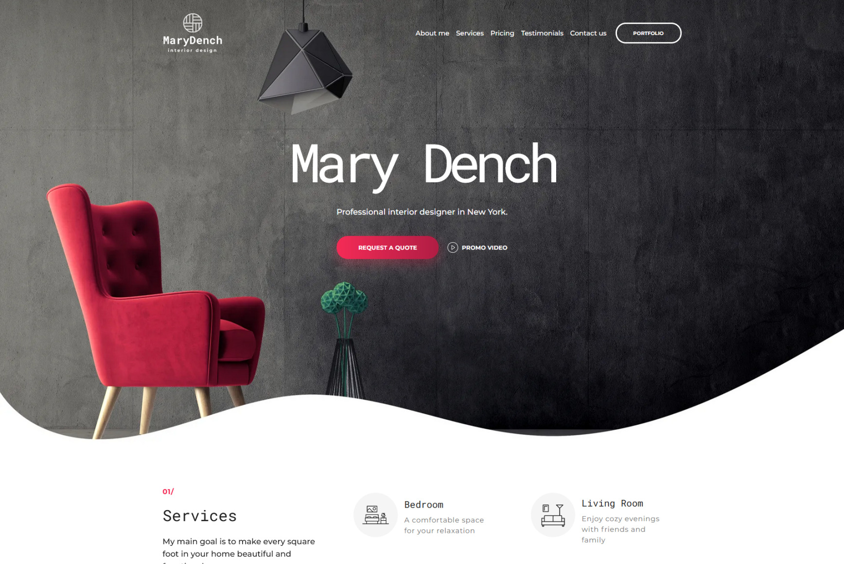 Interior Designer Website Design - MotoCMS