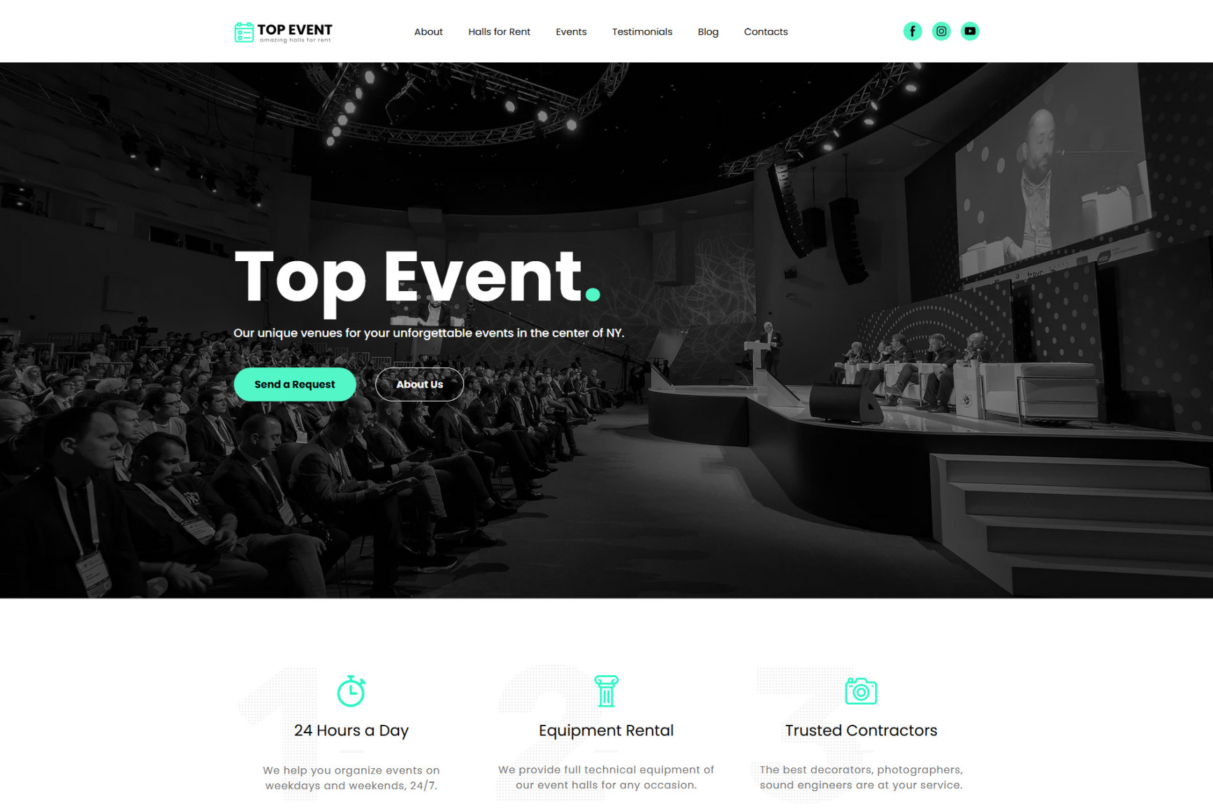 Event Management Website Design - MotoCMS