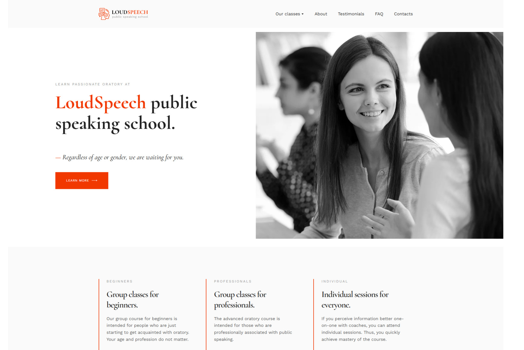 Public Speaker Website Design - MotoCMS
