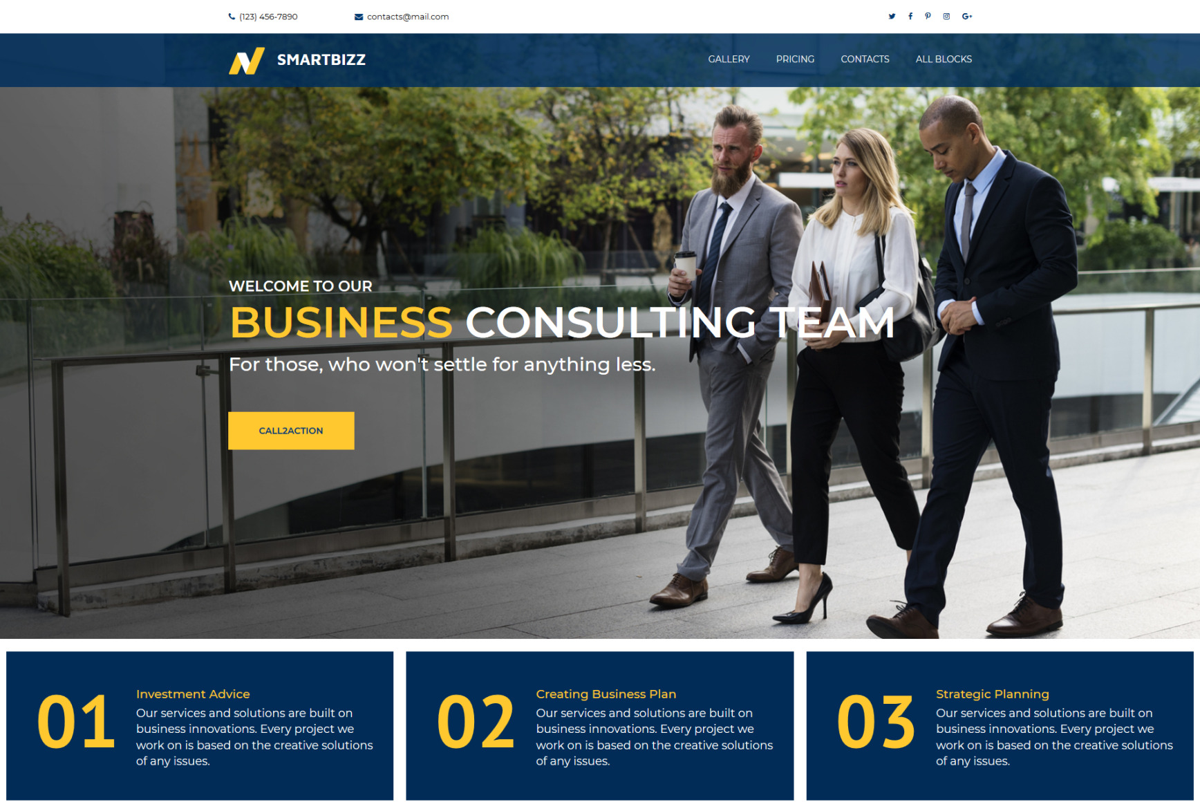 Company Landing Page Template for Business Consulting - MotoCMS