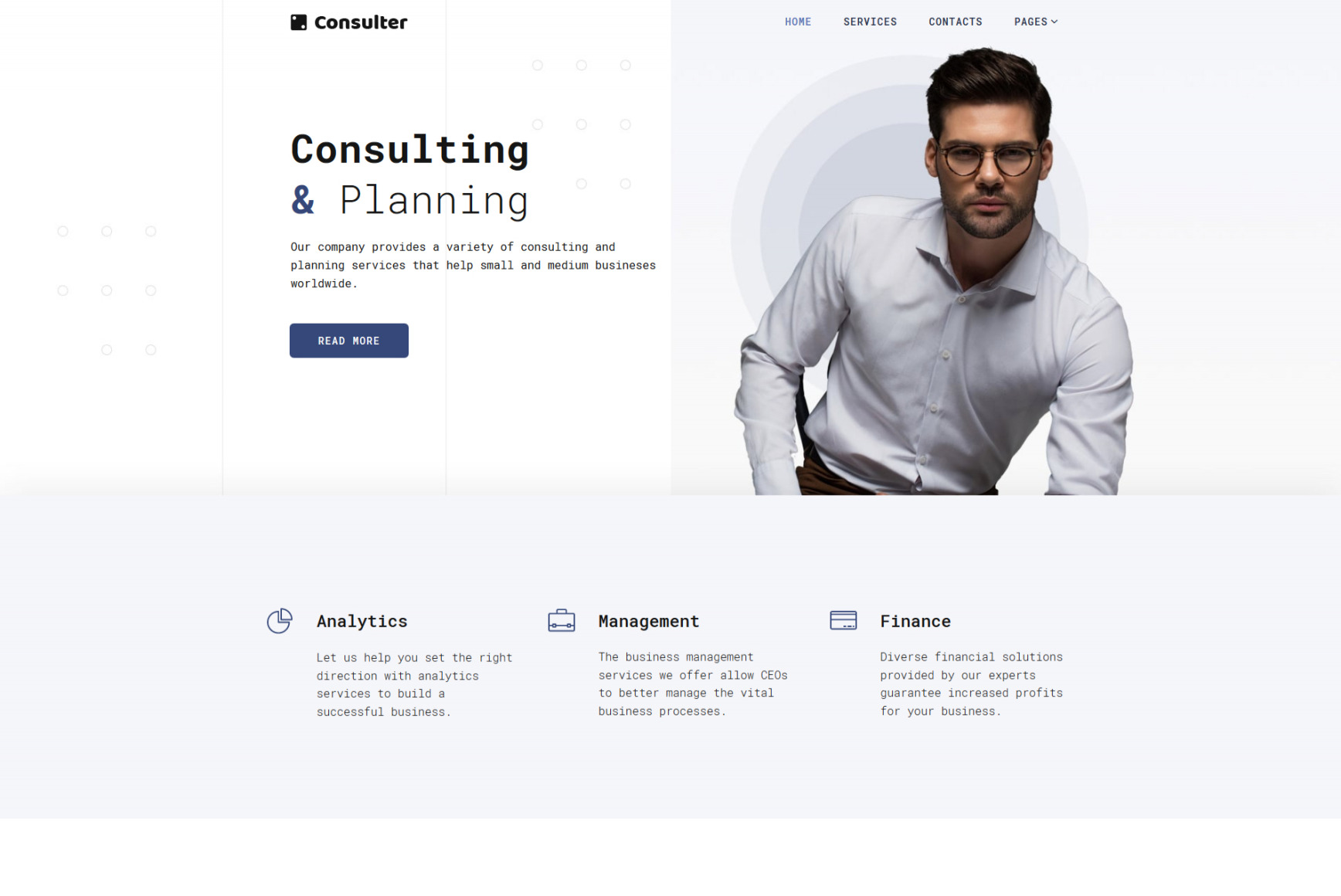 Consultancy Website Template for Business Consulting - MotoCMS
