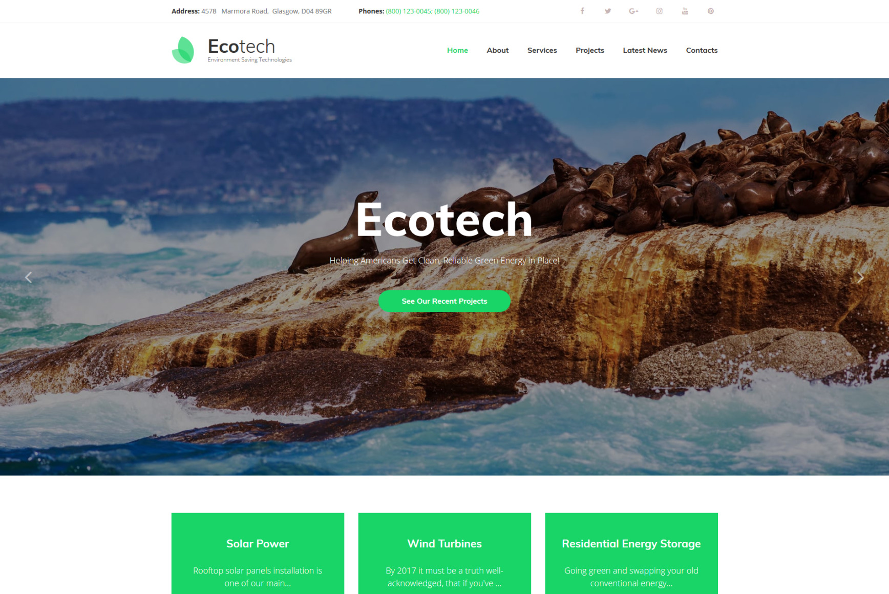 Ecology Website Template for Environment Site - MotoCMS