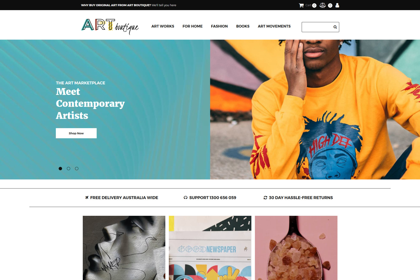 Website Template for Art Gallery Store - MotoCMS