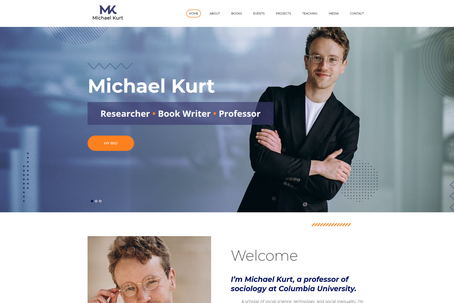 Academic Personal Website Template - MotoCMS