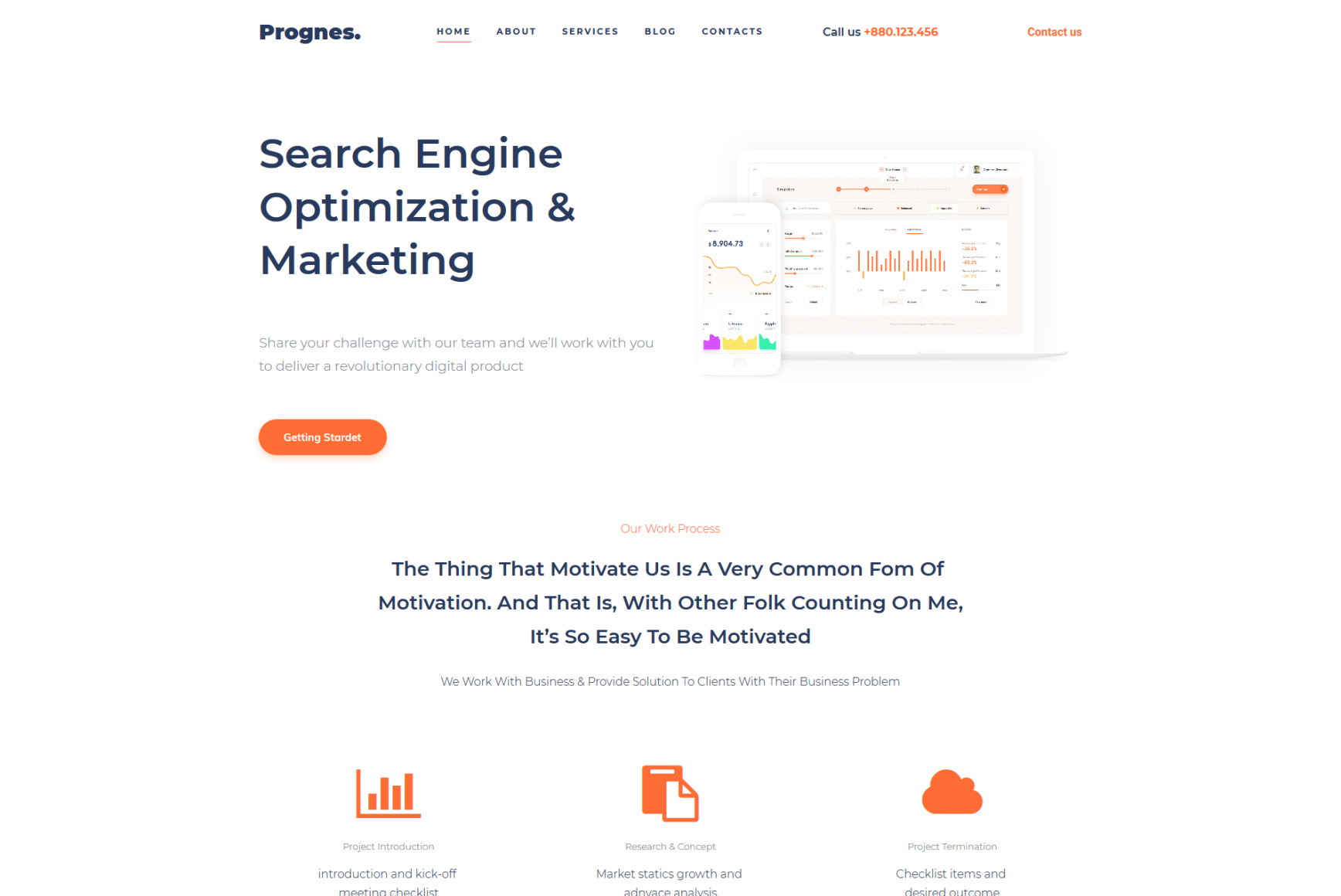 SEO Website Template for Digital Agency - MotoCMS
