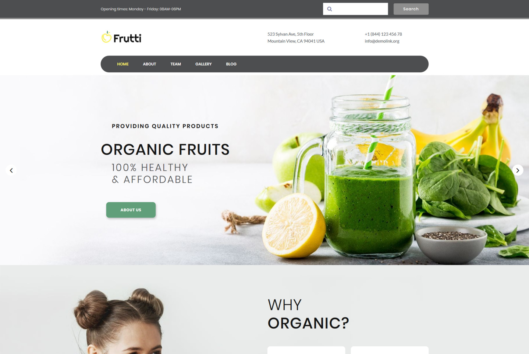 Fruit Website Template for Organic Food Farm - MotoCMS