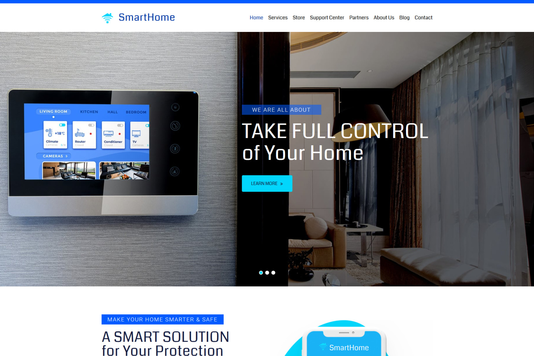 Smart Home Website Template - MotoCMS