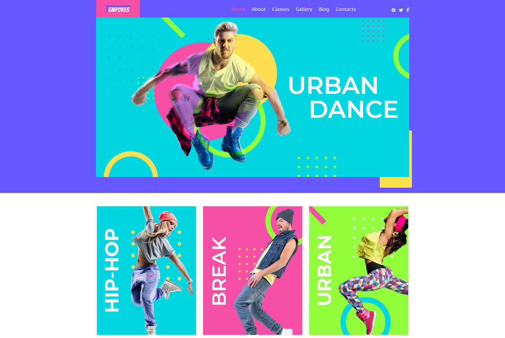 Dance School Website Template for Street Dancing - MotoCMS