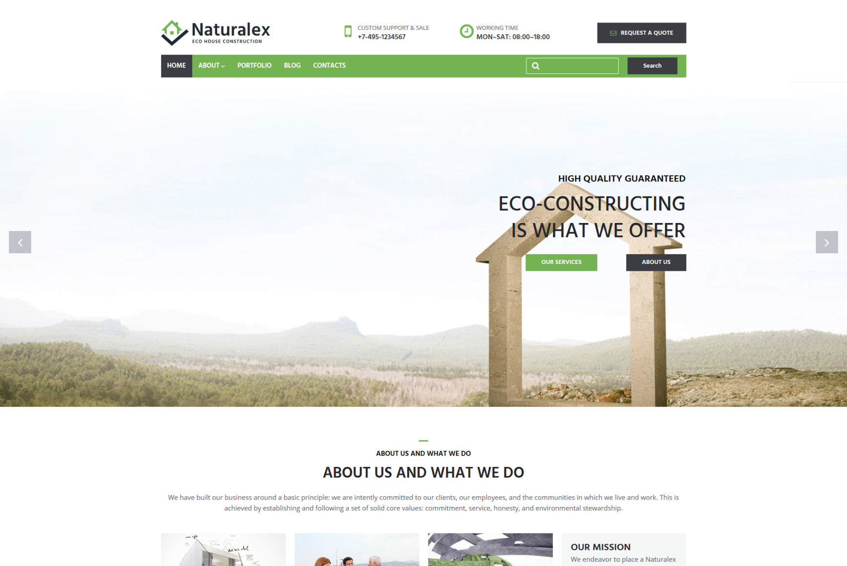 Home Builder Website Template for Eco Construction - MotoCMS