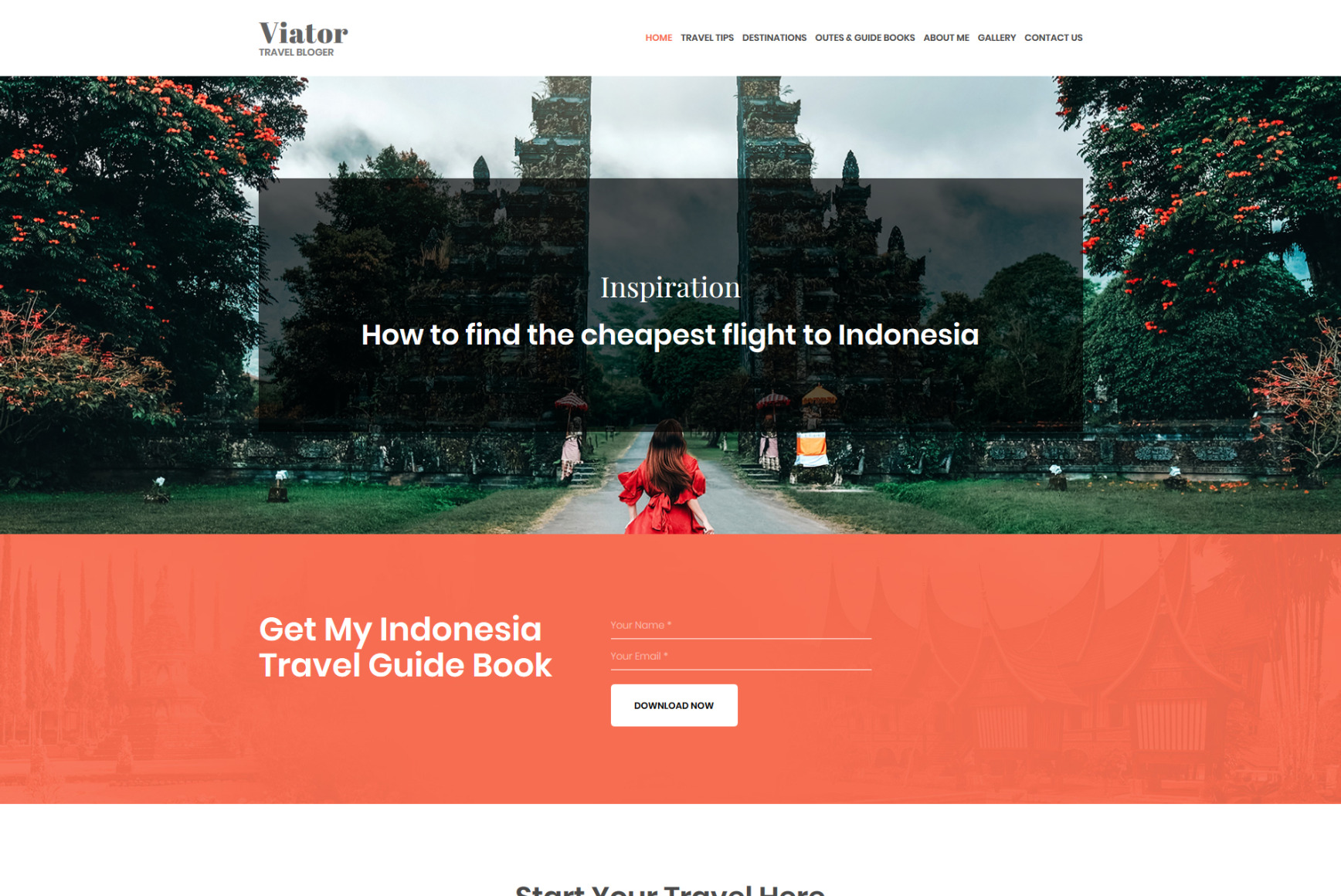 Blogger Website Template for Travel Blog - MotoCMS