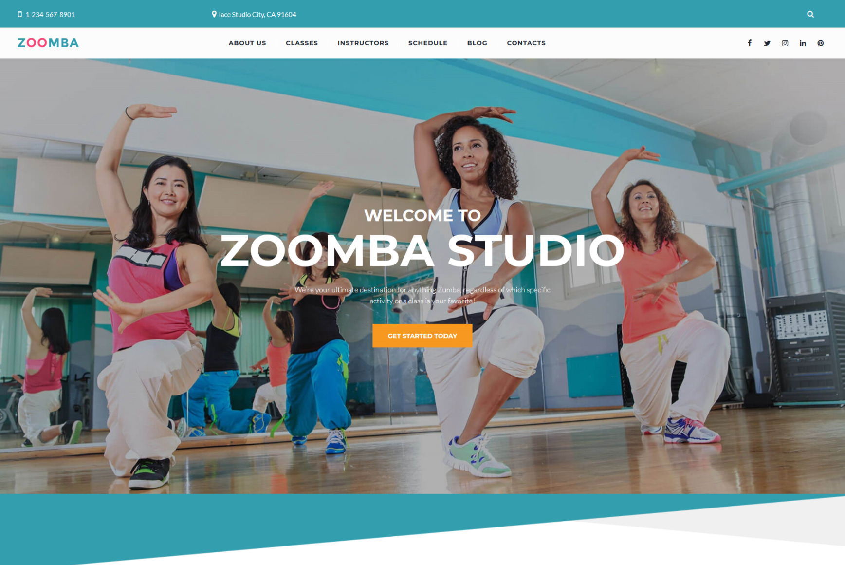 Zumba Website Template for Fitness Studio - MotoCMS